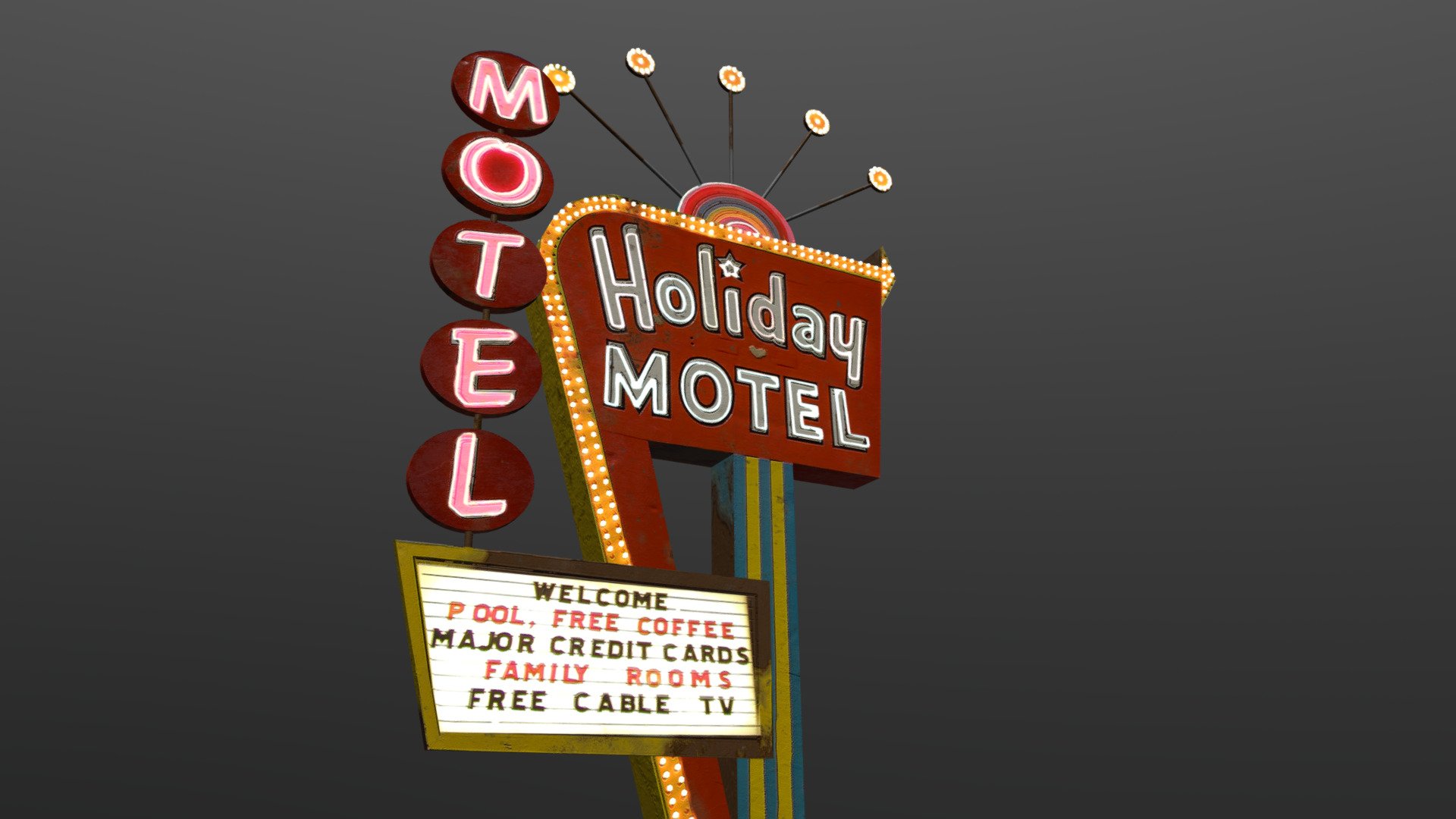 Motel Sign - 3D model by Emma Ryan (@Emma.Ryan) [b821eb7] - Sketchfab