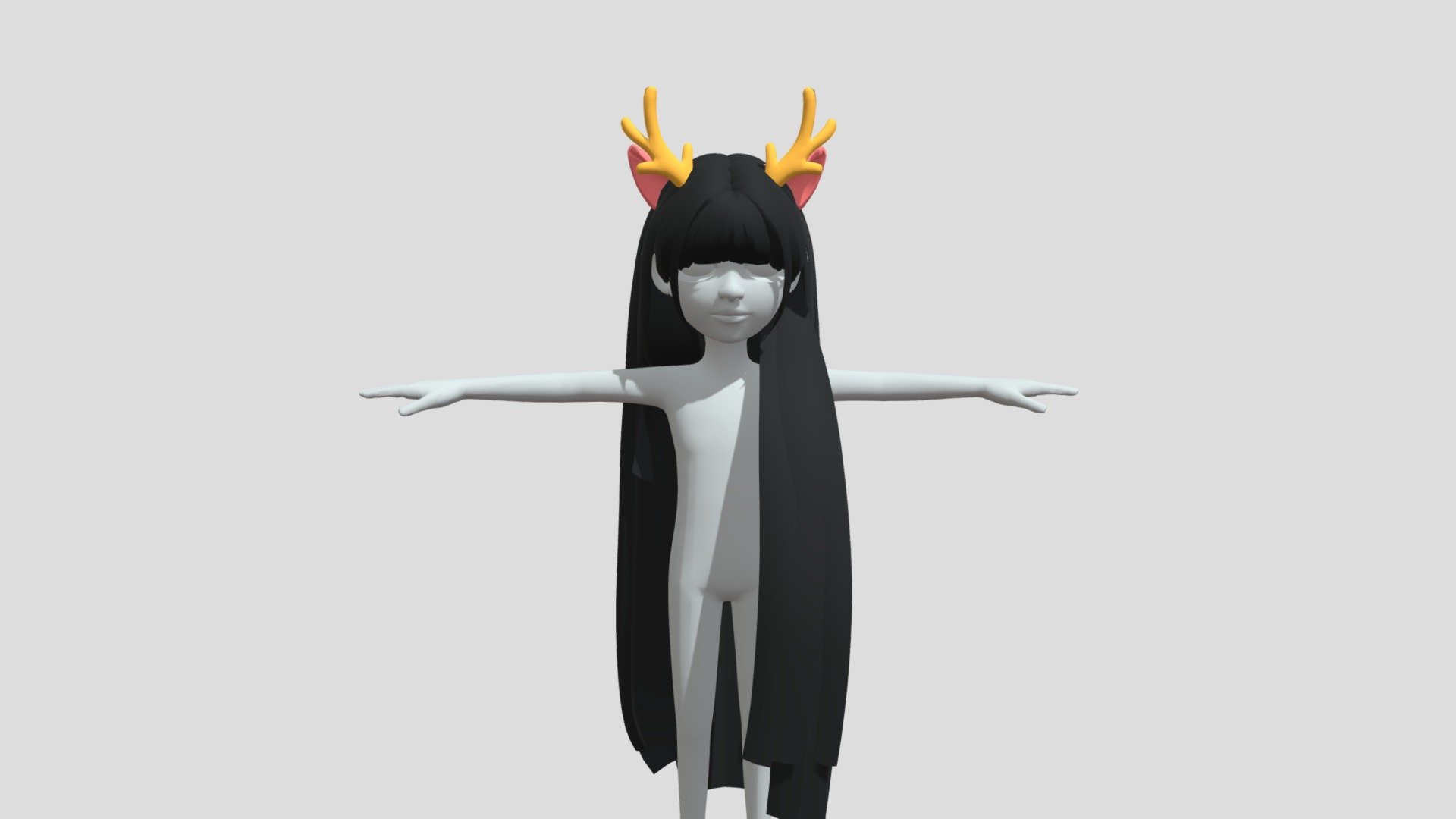 Hair FBX file prefab zepeto template 3D Item H59 - 3D model by ...