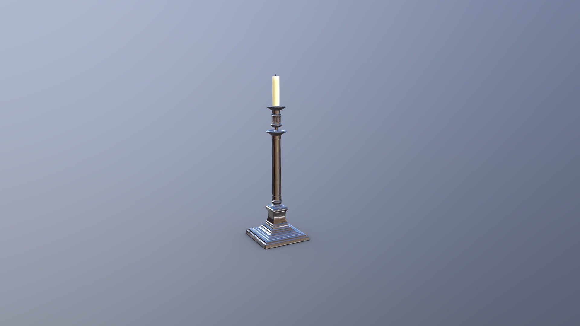 Classic Silver Candlestick - 3D model by George Jakeli (@3djako ...
