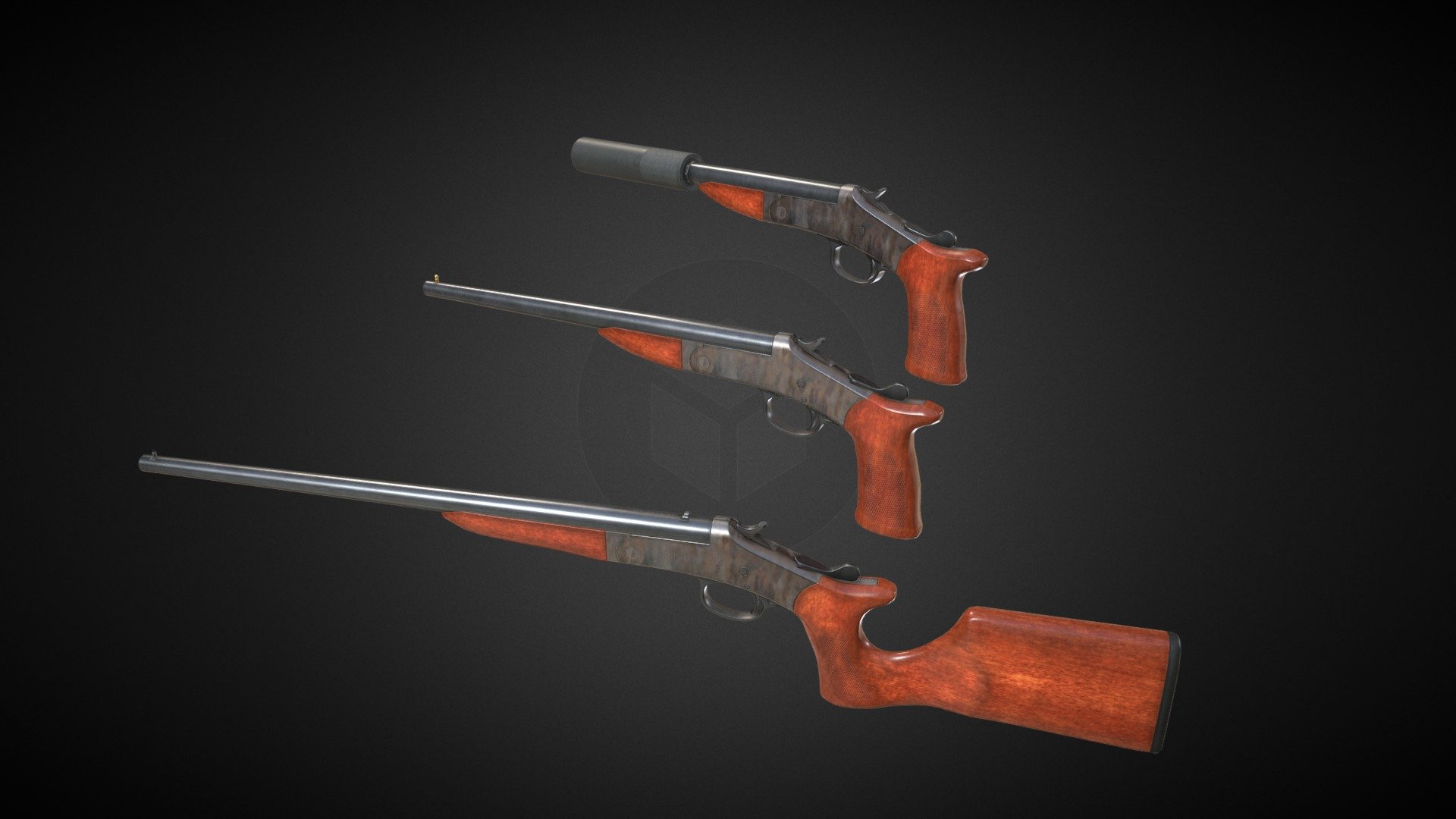 Harrington & Richardson Handy Gun - Buy Royalty Free 3D model by ...