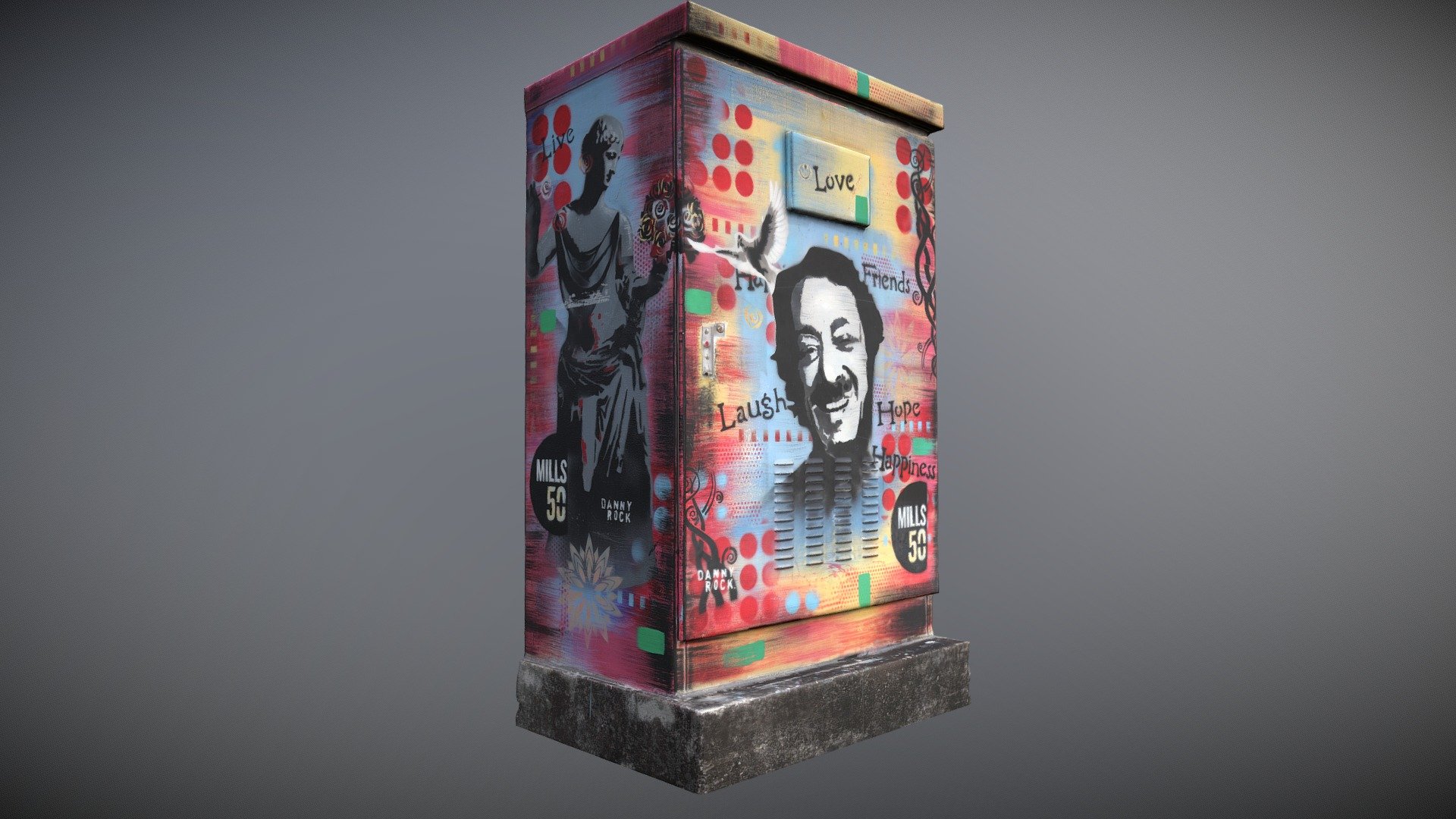 Painted Power Box at Mills and Mount Vernon - 3D model by Edward ...