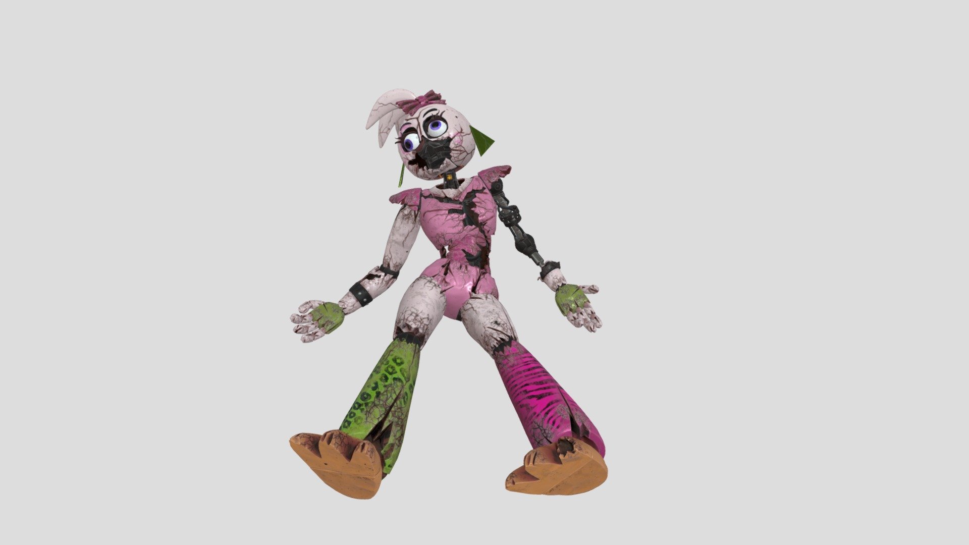 Shattered Chica - Download Free 3D model by irons3th [b82ce56] - Sketchfab