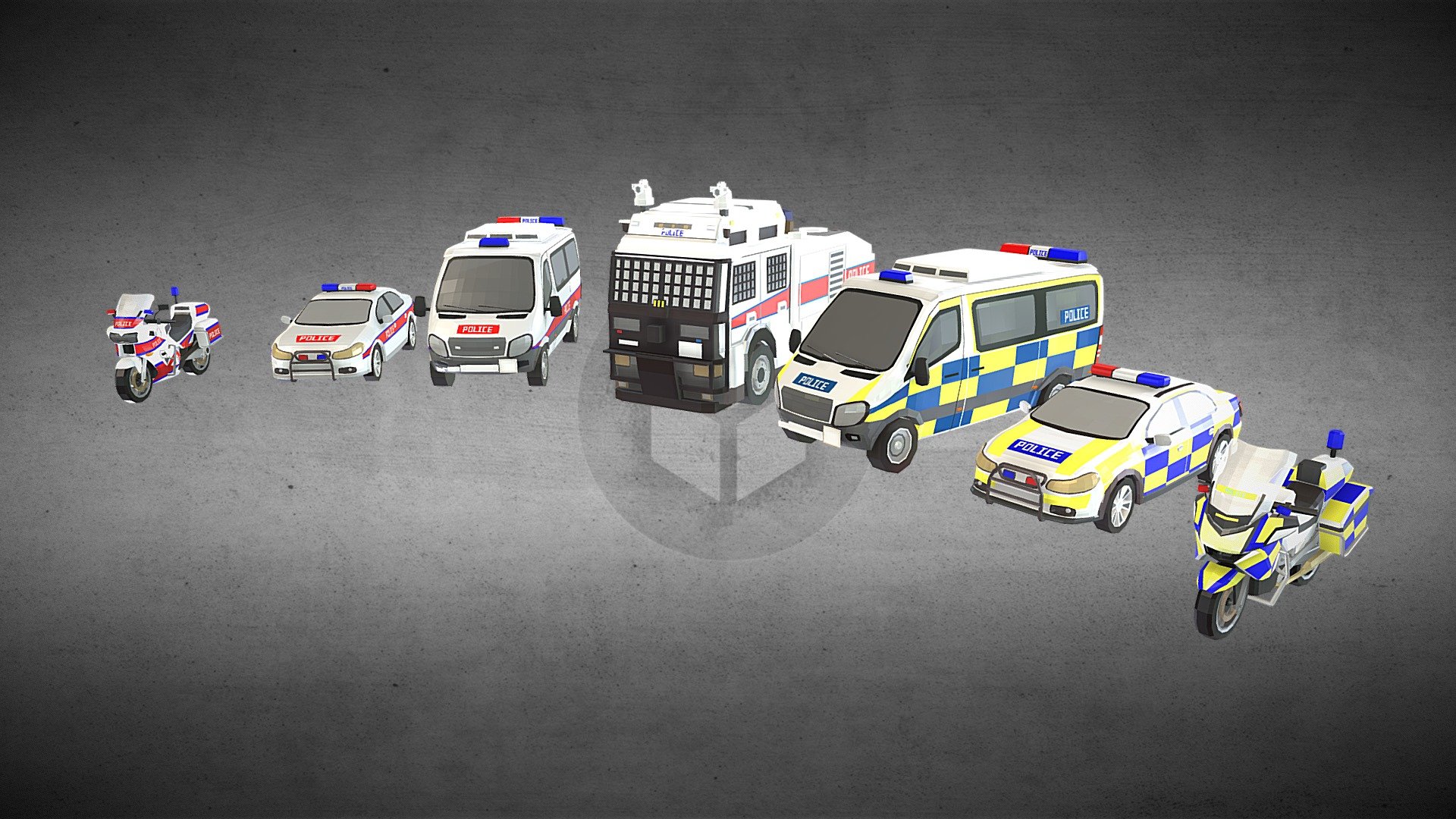Hong Kong Police All Pack - Buy Royalty Free 3D model by businessyuen ...