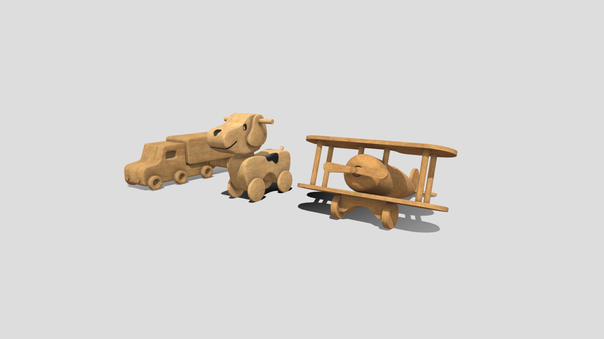 Wood toys collection - Download Free 3D model by assetfactory [b83786c ...