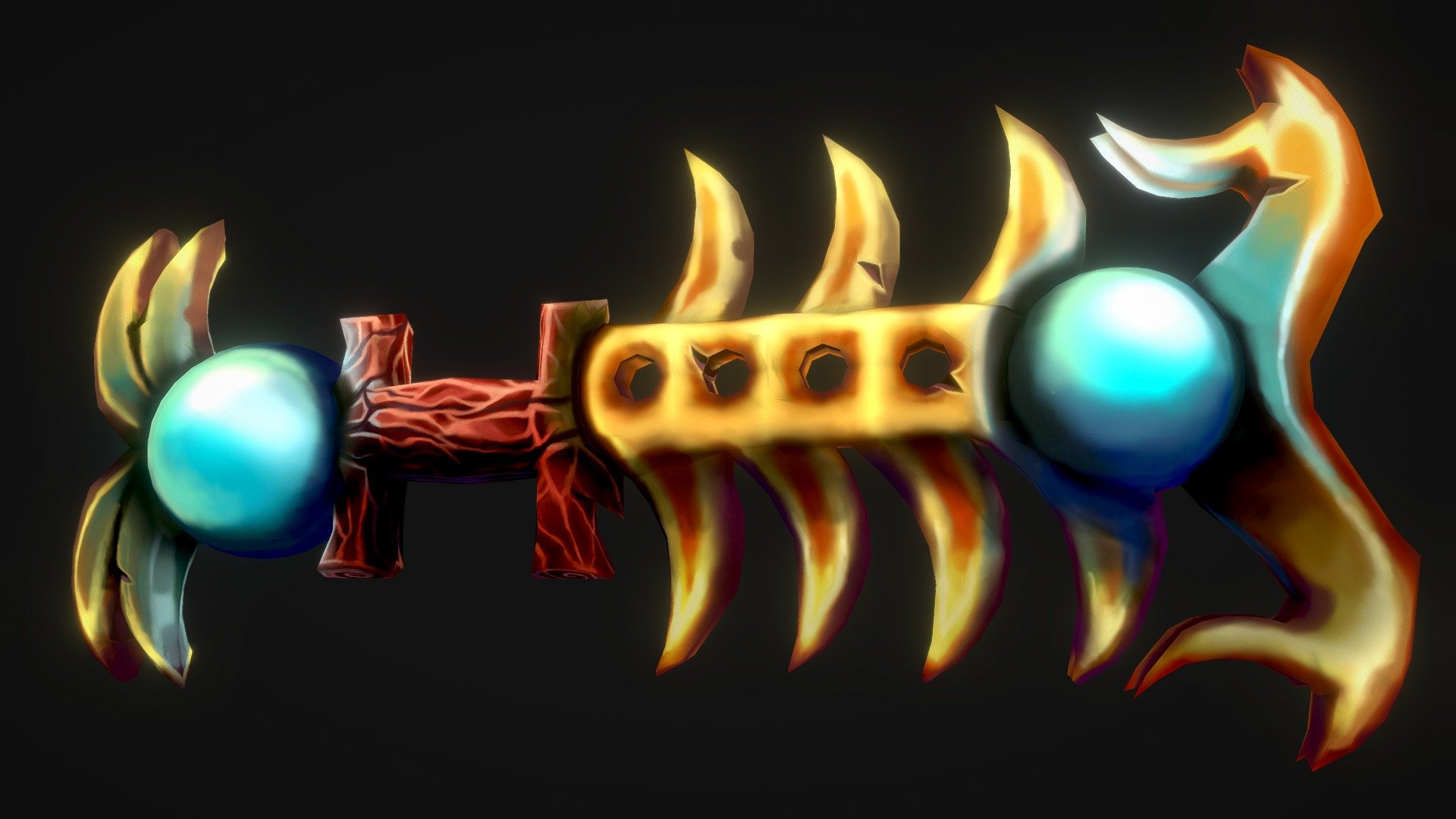 Gold Dagger - Download Free 3D model by Gustavo_Gontijo (@Baiano22 ...