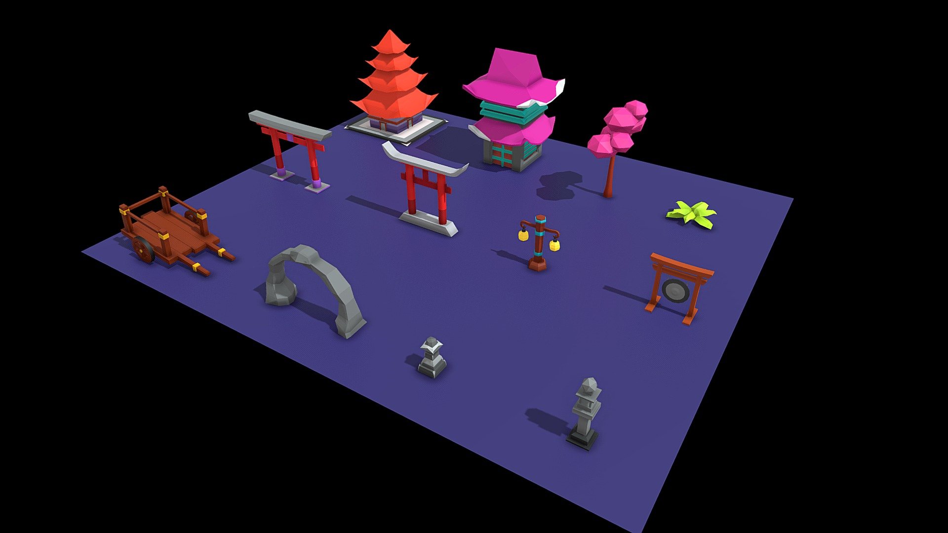 Environment Pack 01 (low-poly casual) - 3D model by Yuri/Danilov (@Yuri ...