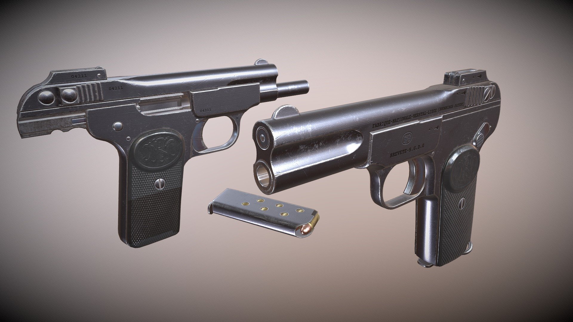 The Semi Automatic Handgun Designs Of John Moses Browning 51 Off