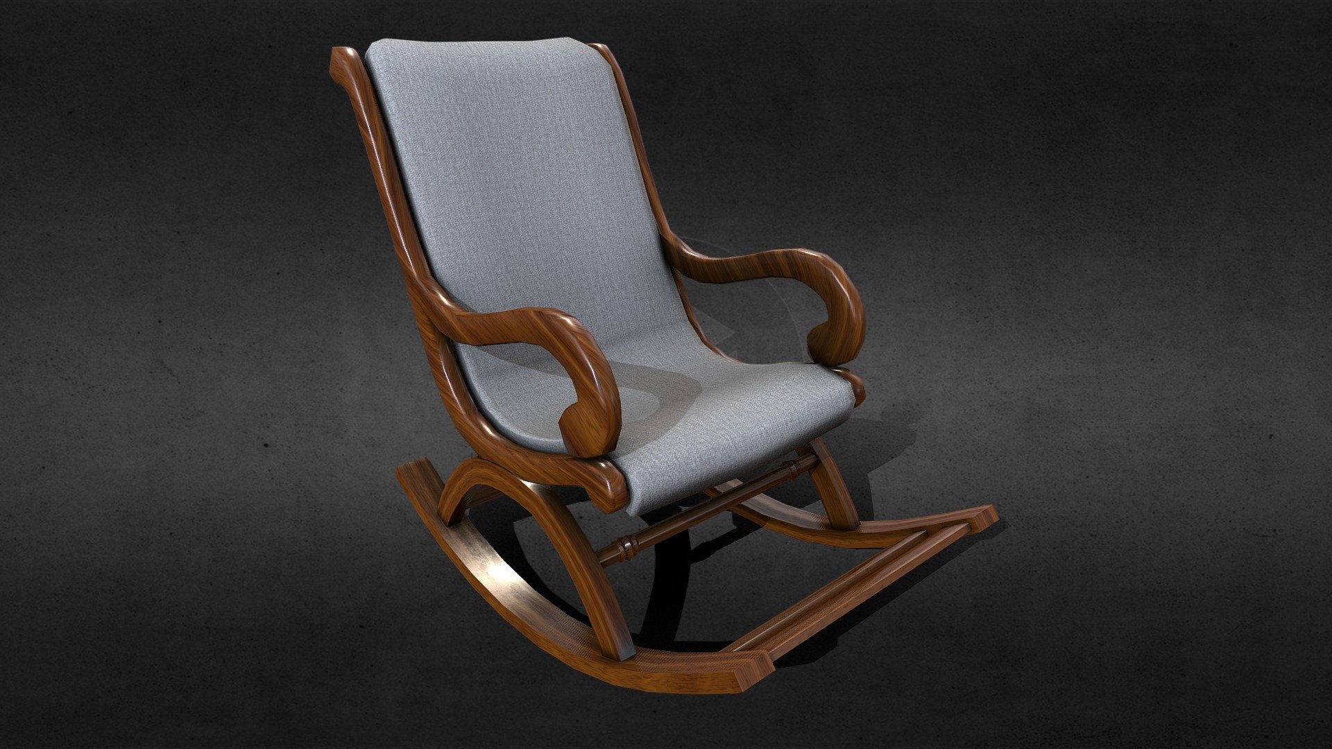 Wooden rocking chair low poly - Buy Royalty Free 3D model by ...