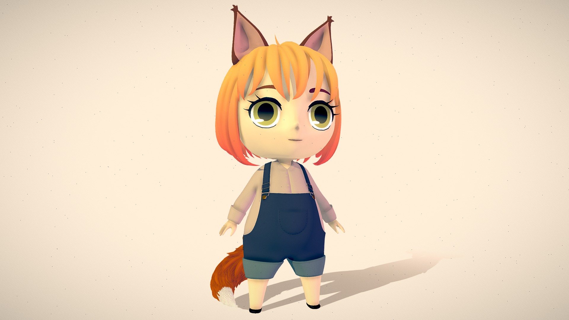 Cute Chibi Fox - 3D model by TioLen [b83dfe8] - Sketchfab