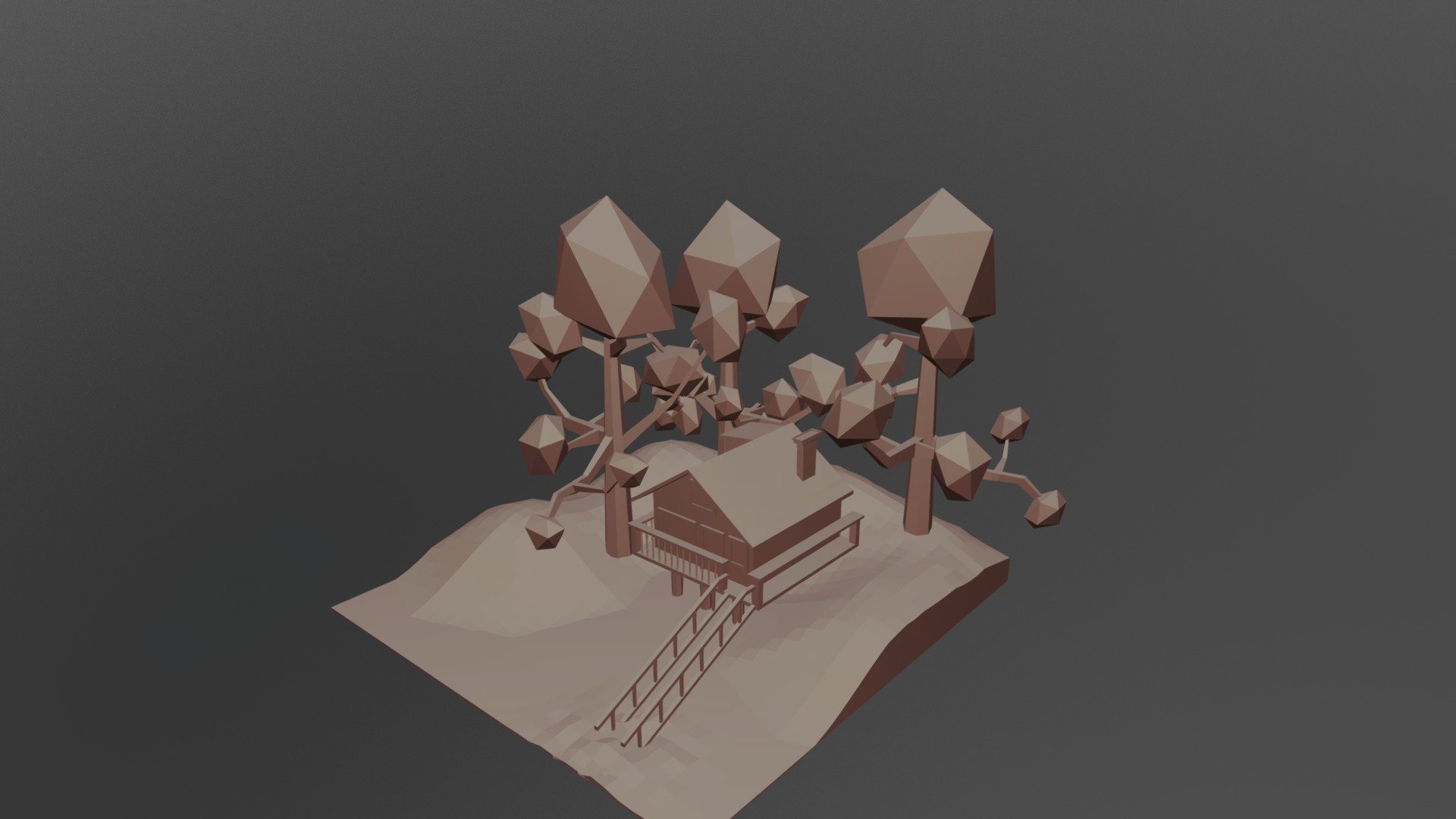 Домик в лесу / Low Poly House In Forest - 3D model by mihail.roze ...
