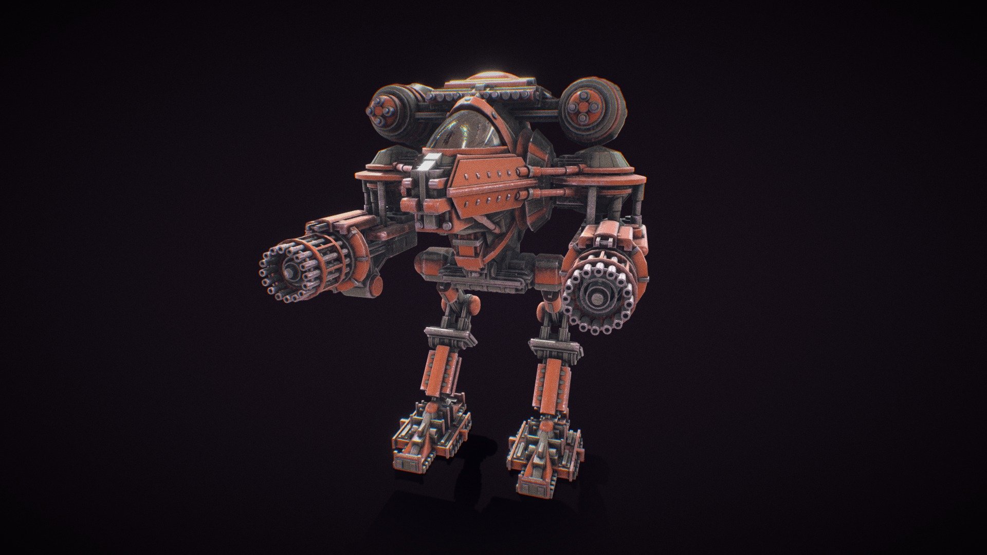 Battle Mech of Primitive Shapes (Textured) - 3D model by liitransfield ...