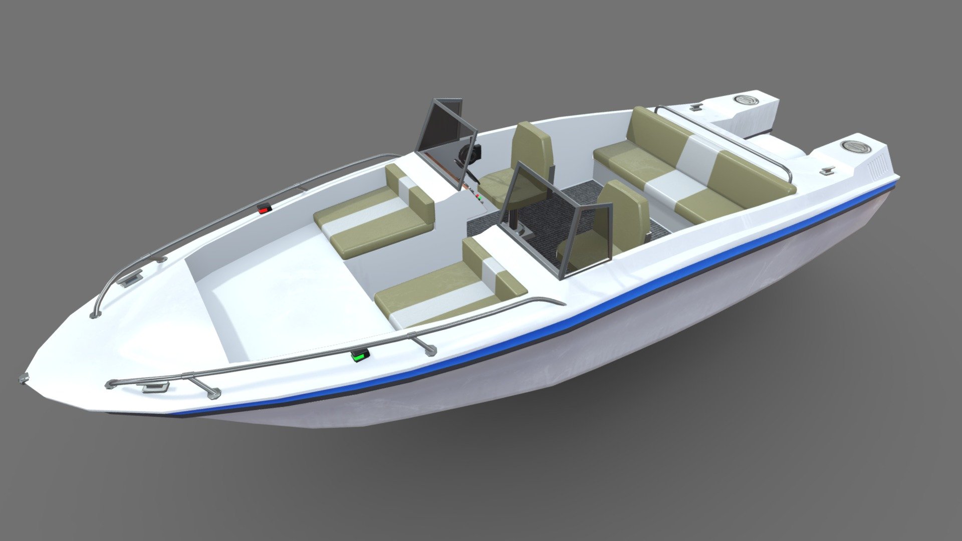 Ski Boat Low-poly PBR - Buy Royalty Free 3D model by MaX3Dd [b841c56 ...
