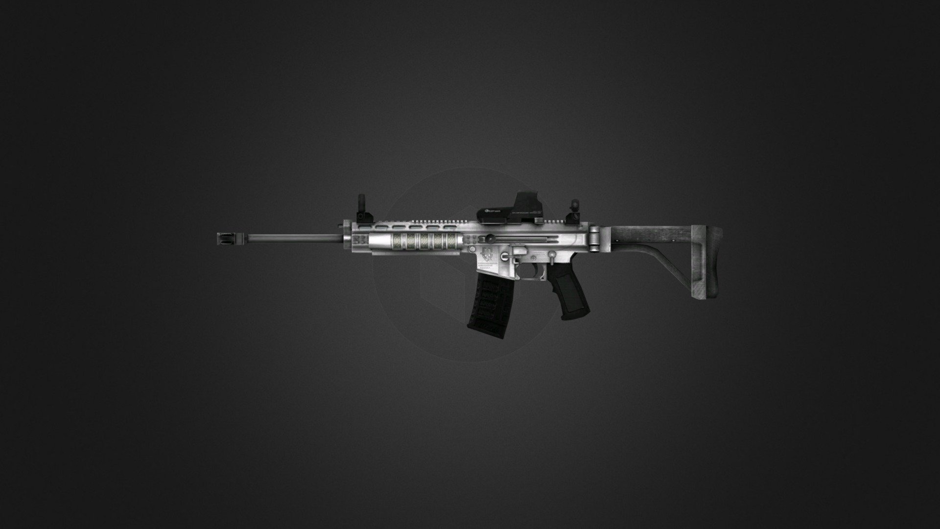 Robinson Arms Xcr silver - 3D model by Dimac [b842ef3] - Sketchfab