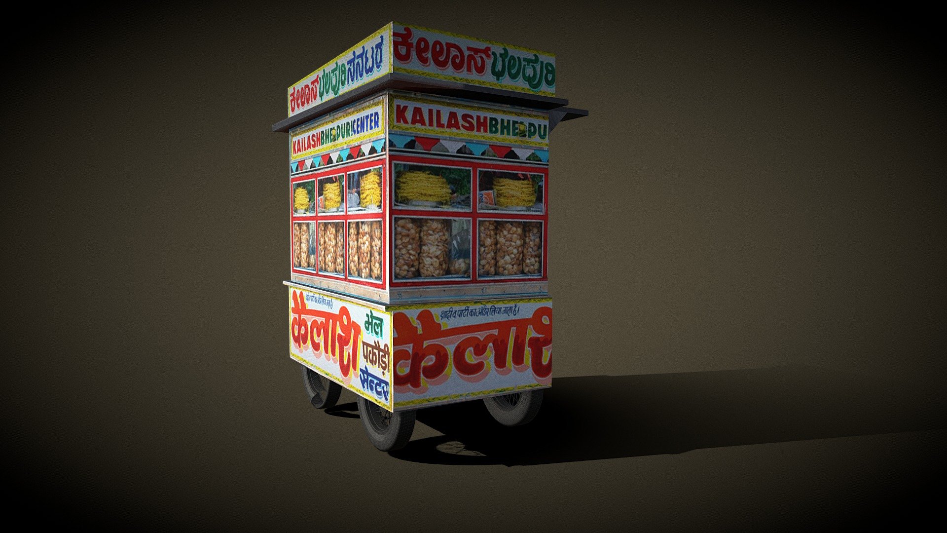 Bhelpuri Shop By Ajay |indian local shop - Download Free 3D model by ...