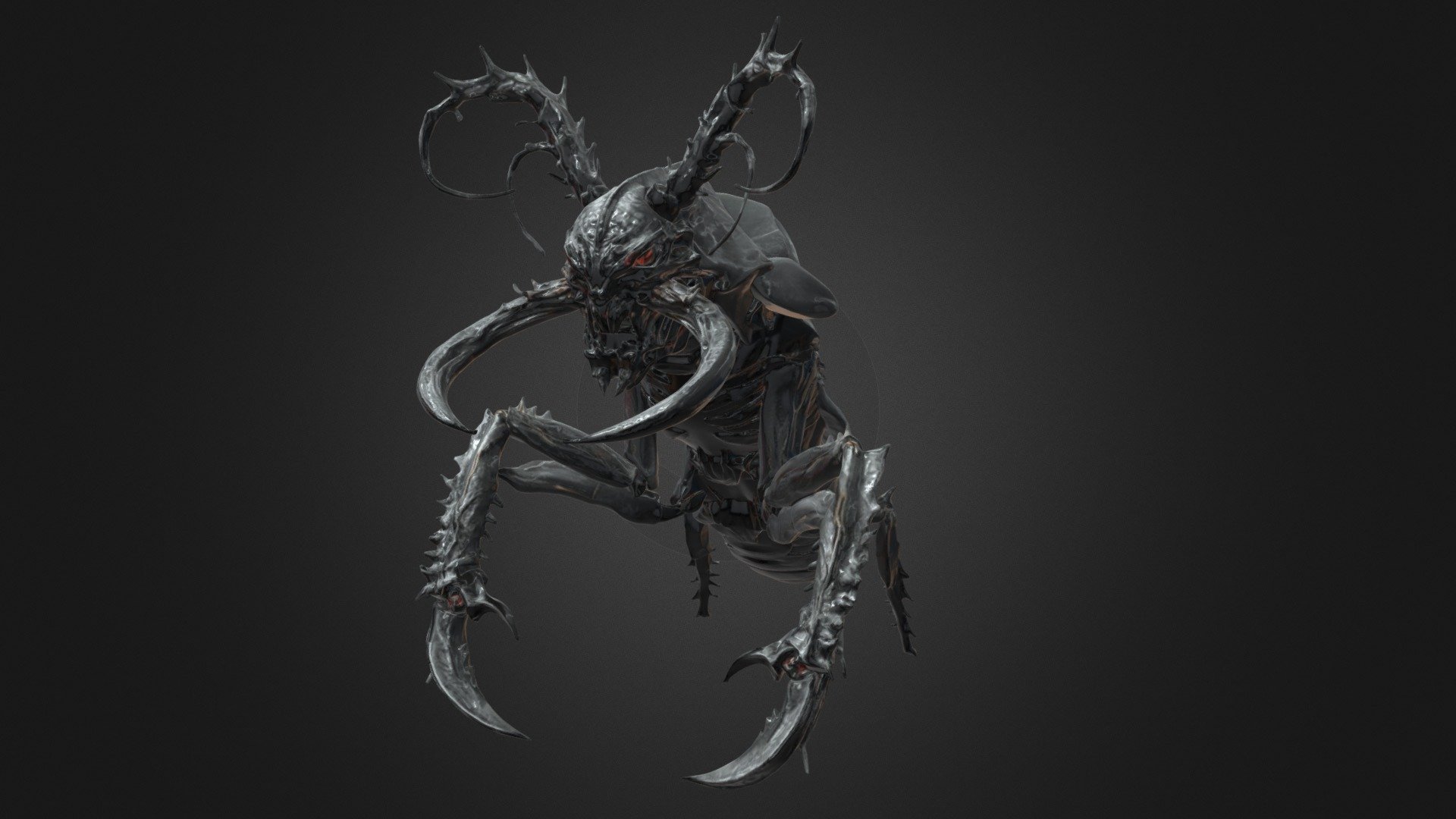 Giant Black Bone Fangs -Insect Creature - 3D model by Pigcraft ...