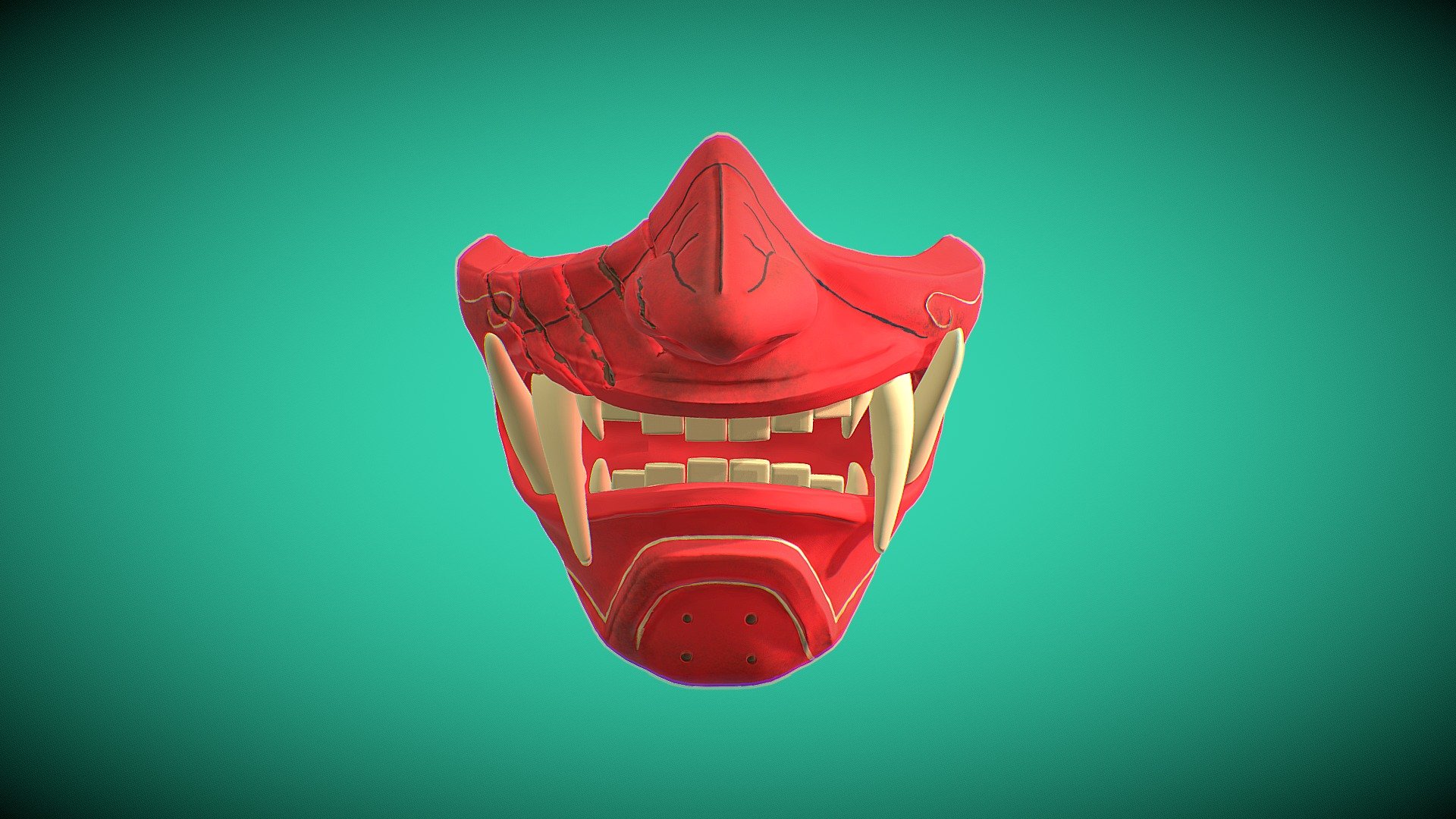 Samurai Mask - 3D model by batcheko [b84edbf] - Sketchfab