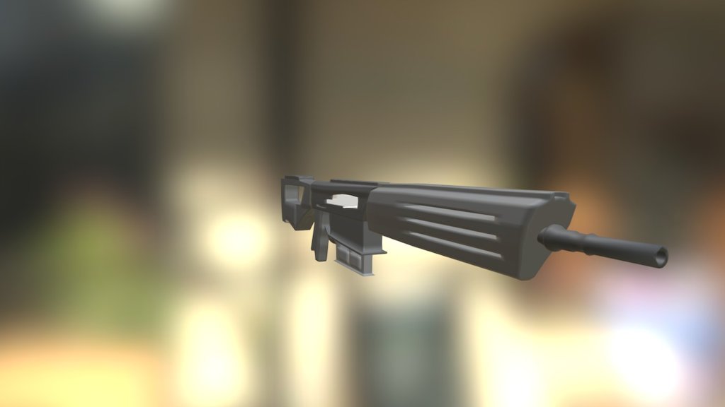 A sniper rifle without scope - 3D model by cordisiolol [b84fca1 ...
