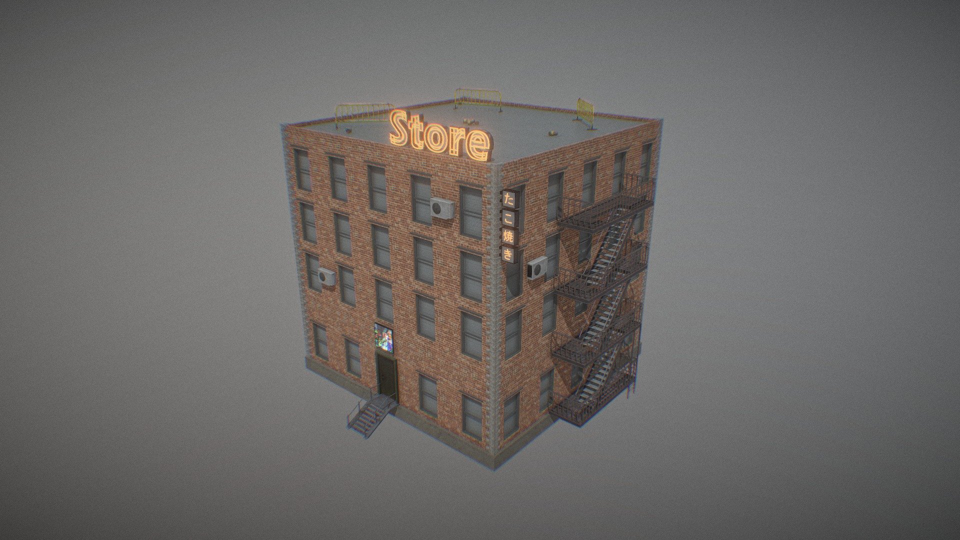 Building - Store - Download Free 3D model by Sweet (@sweetmarni ...