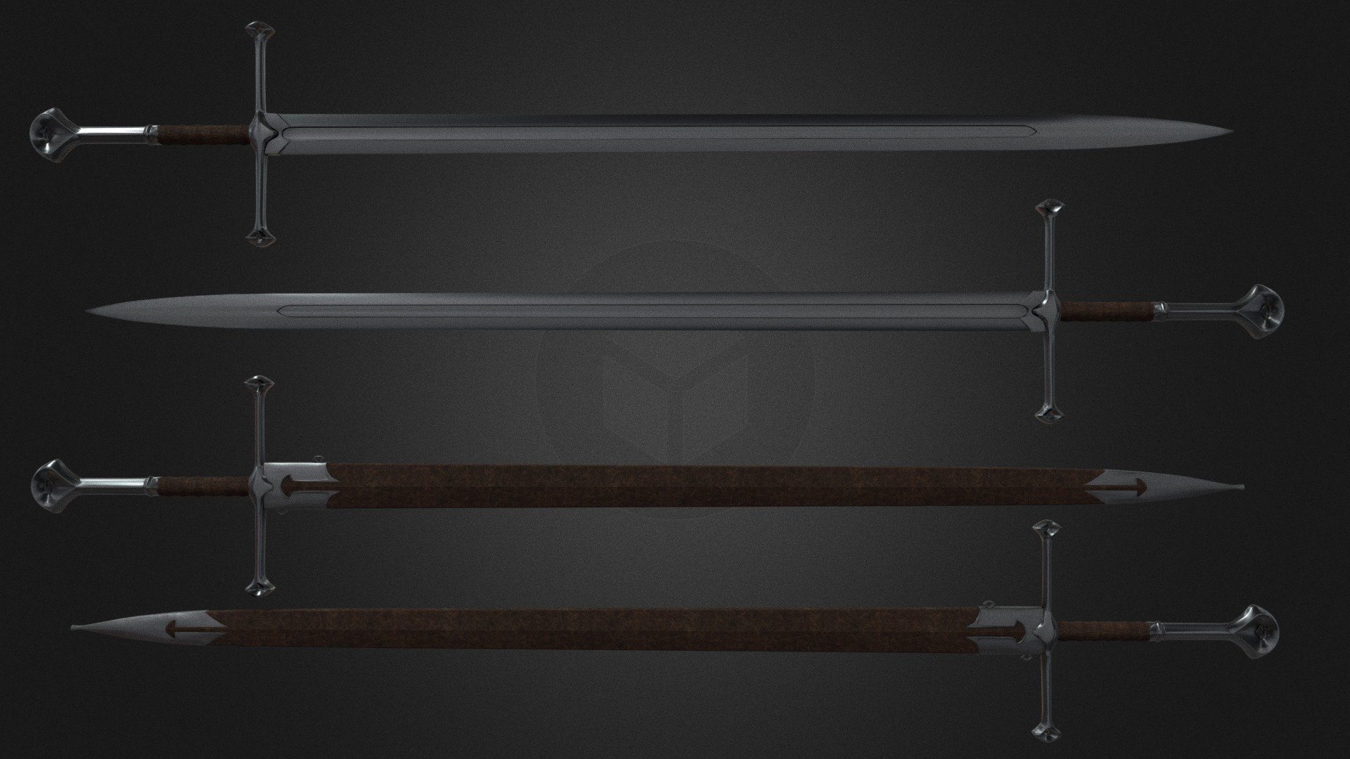 Swords for game - Download Free 3D model by Moonlightlll [b851499 ...