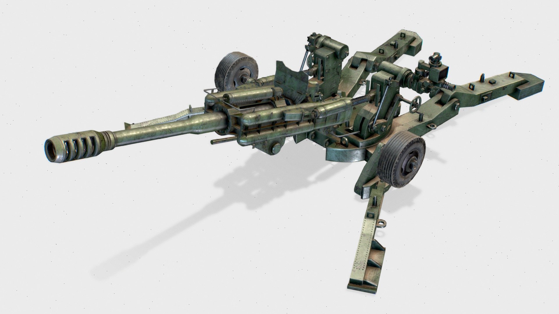 Artillery_Howitzer155mm - 3D model by ICRCVR [b85224f] - Sketchfab