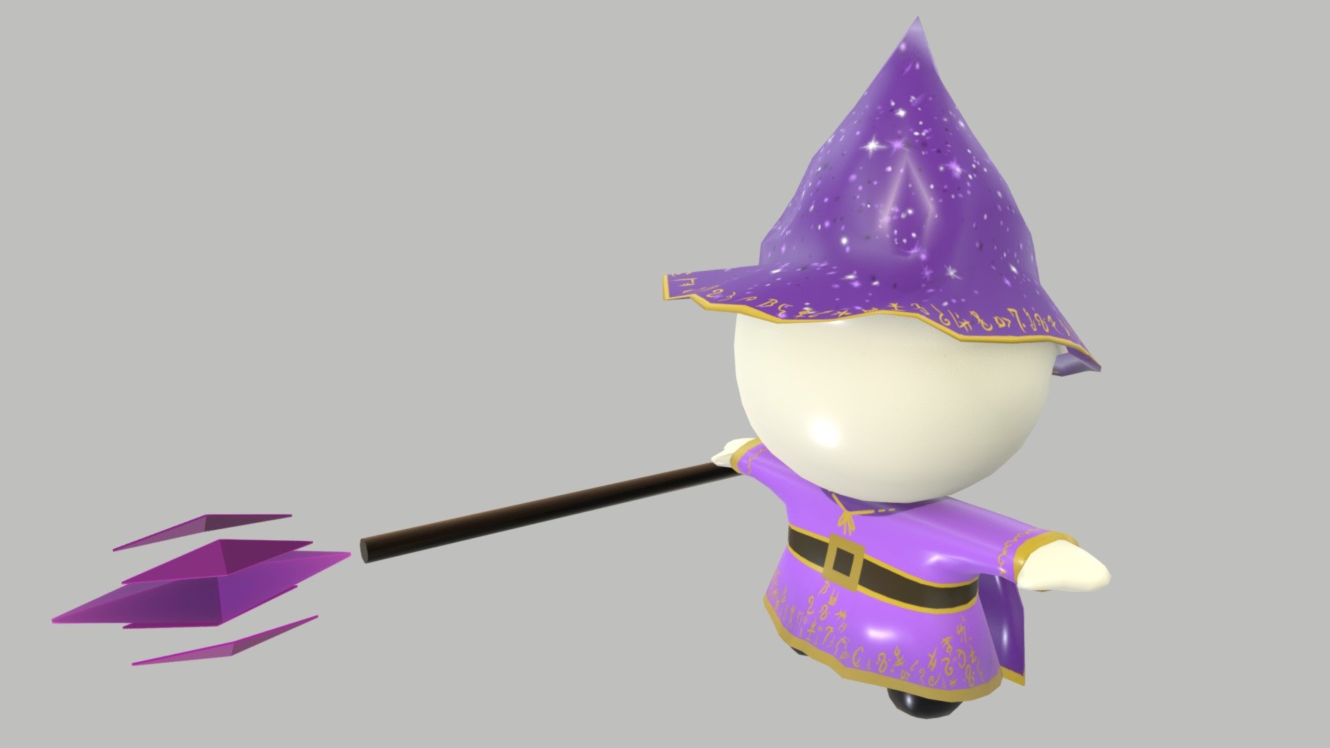 Violet Mage - 3D model by ivanalilic [b85227b] - Sketchfab