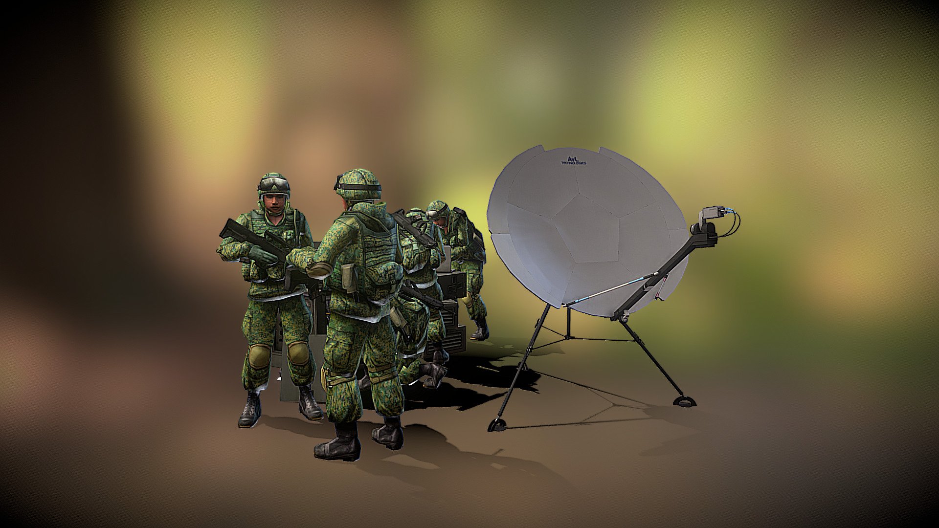 military mobile portable signal command post - 3D model by OGL ...