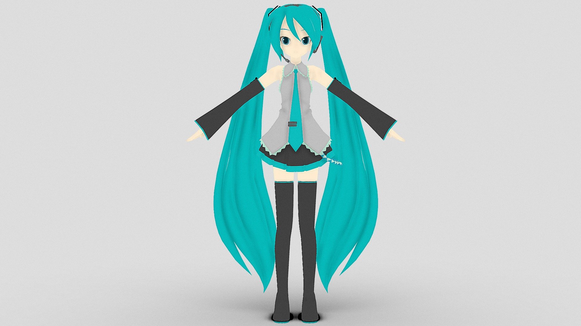 Hatsune Miku (Mikumikudance) - Download Free 3D model by 雨宮レン (@oscar3dmodel) [b85632b] - Sketchfab
