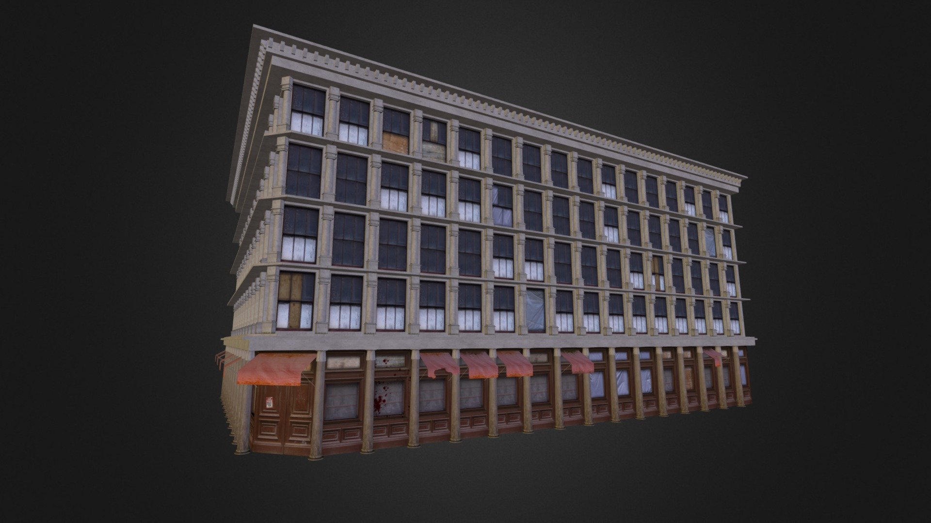 Bank Building - 3D model by theebird [b857403] - Sketchfab