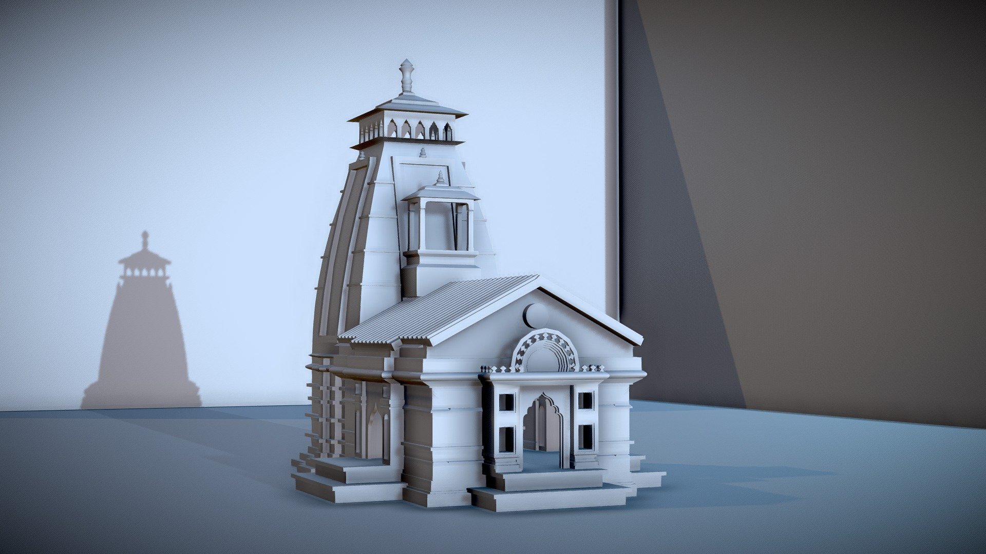 " Kedarnath Temple: Iconic Himalayan Silhouette" - 3D model by RK ...