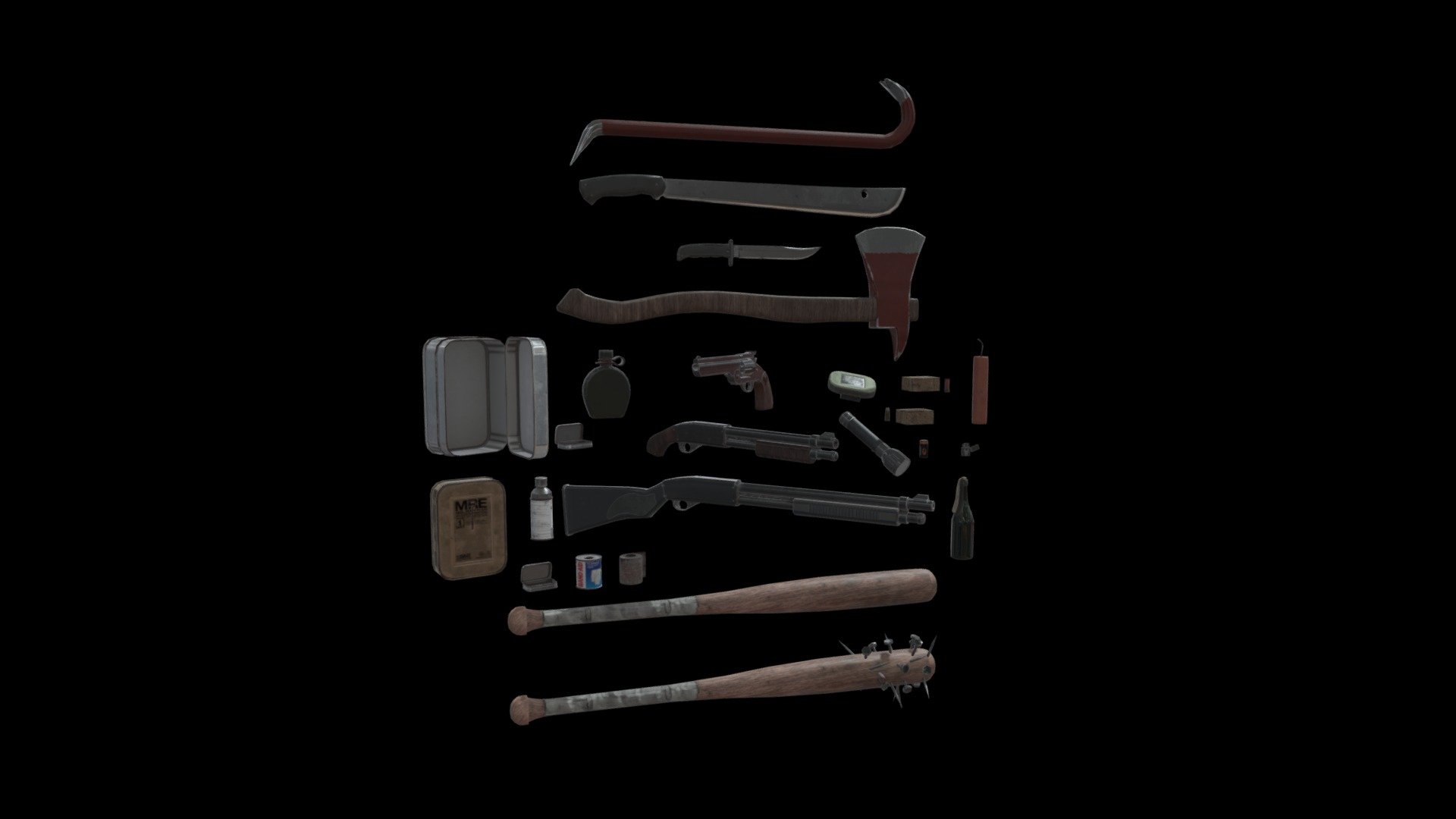 Survival Kit - Optimized for videogames - Download Free 3D model by ...