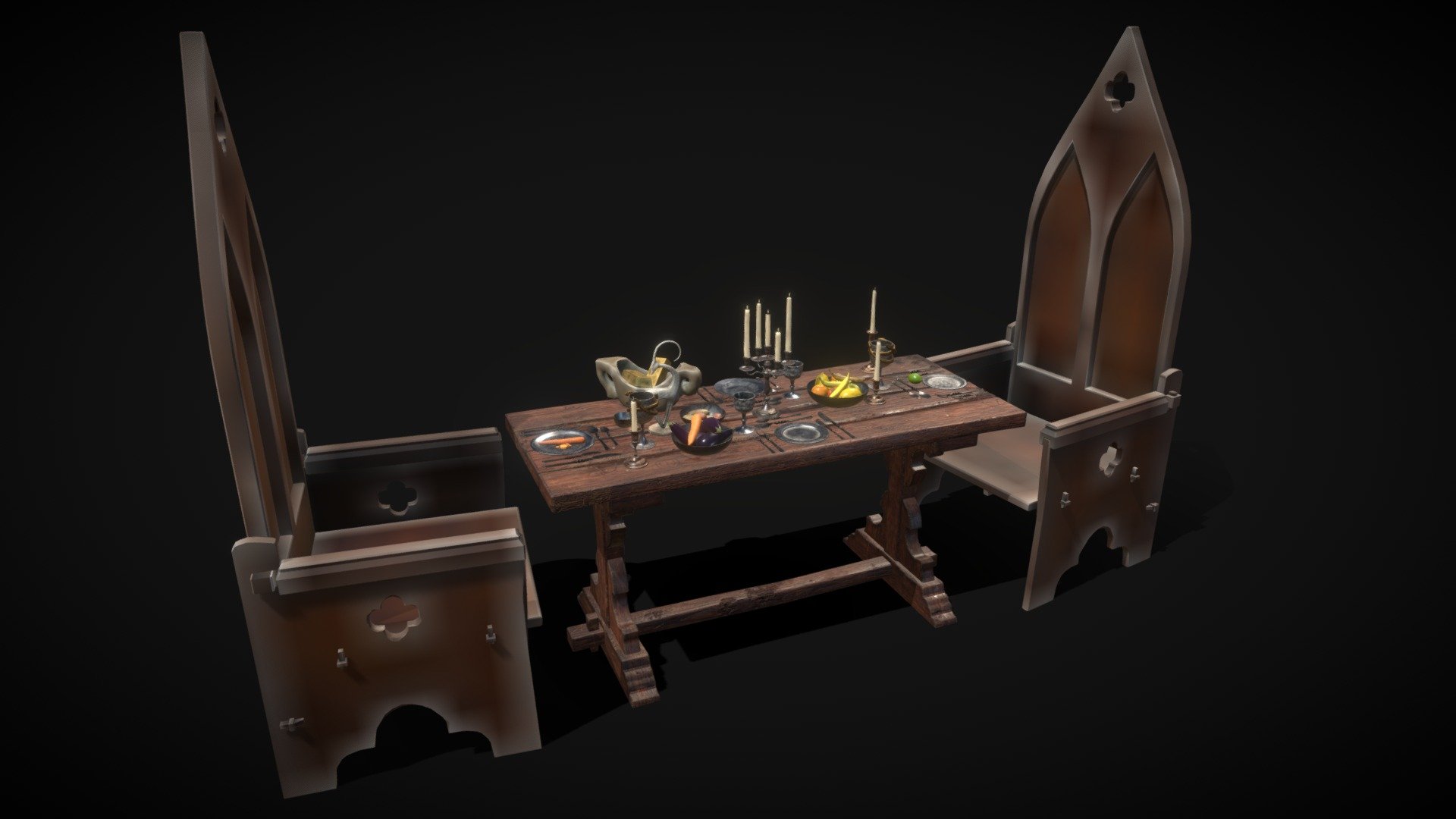 Dinning Table Set - Buy Royalty Free 3D model by Clockwork Creations ...