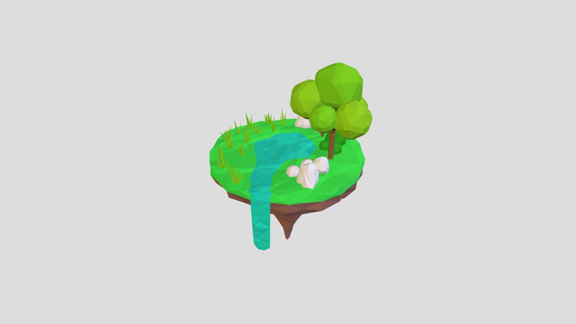 Low Poly Floating Island - Download Free 3D model by anton.engdahl ...