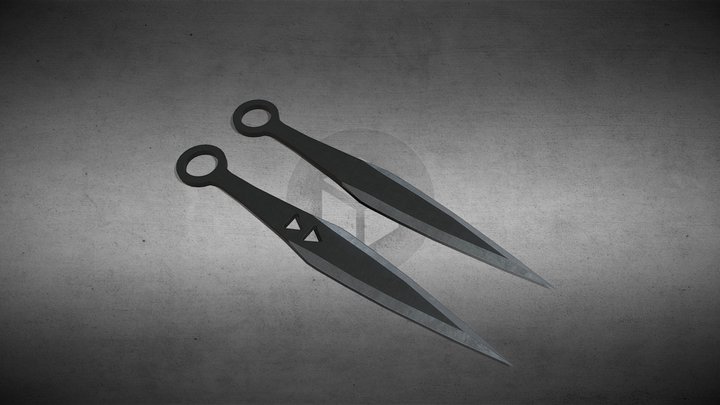 Kunai-low-poly 3D models - Sketchfab