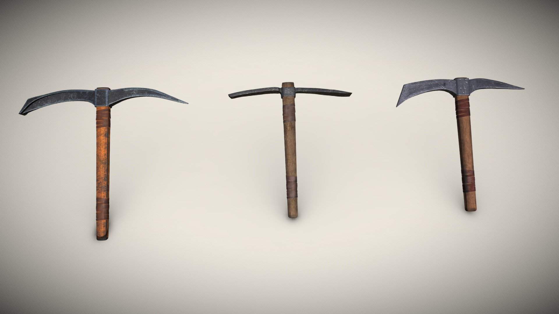 Pickaxe tool of labor PBR low-poly 3D model - 3D model by Svetlana07 ...