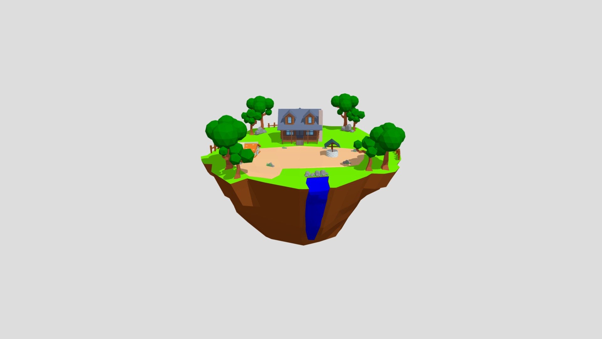Low Poly Island - 3D model by luanakarlla [b86e28f] - Sketchfab