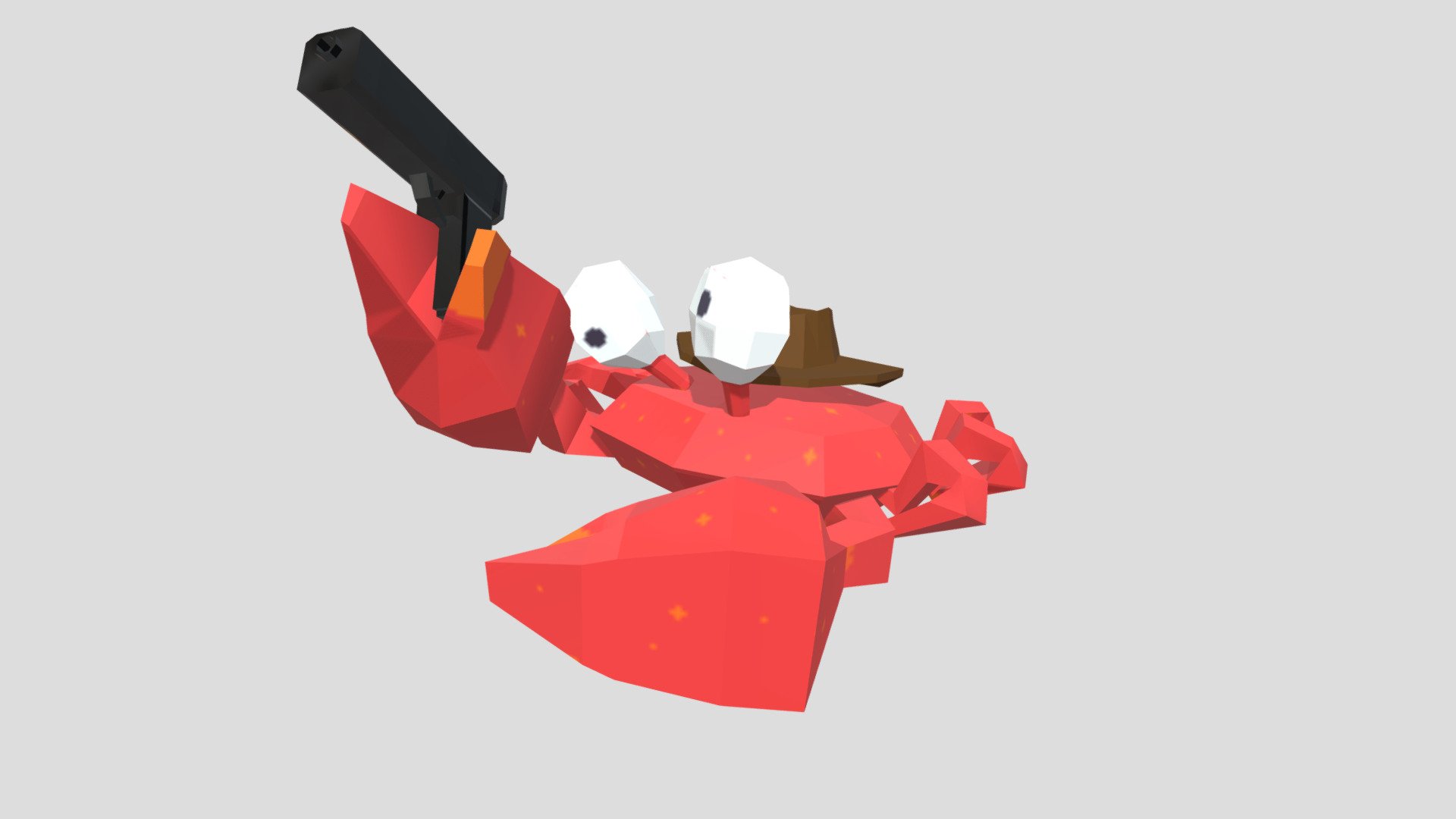 Rootin Tootin Crab - 3D model by Bathinjan [b86eea0] - Sketchfab