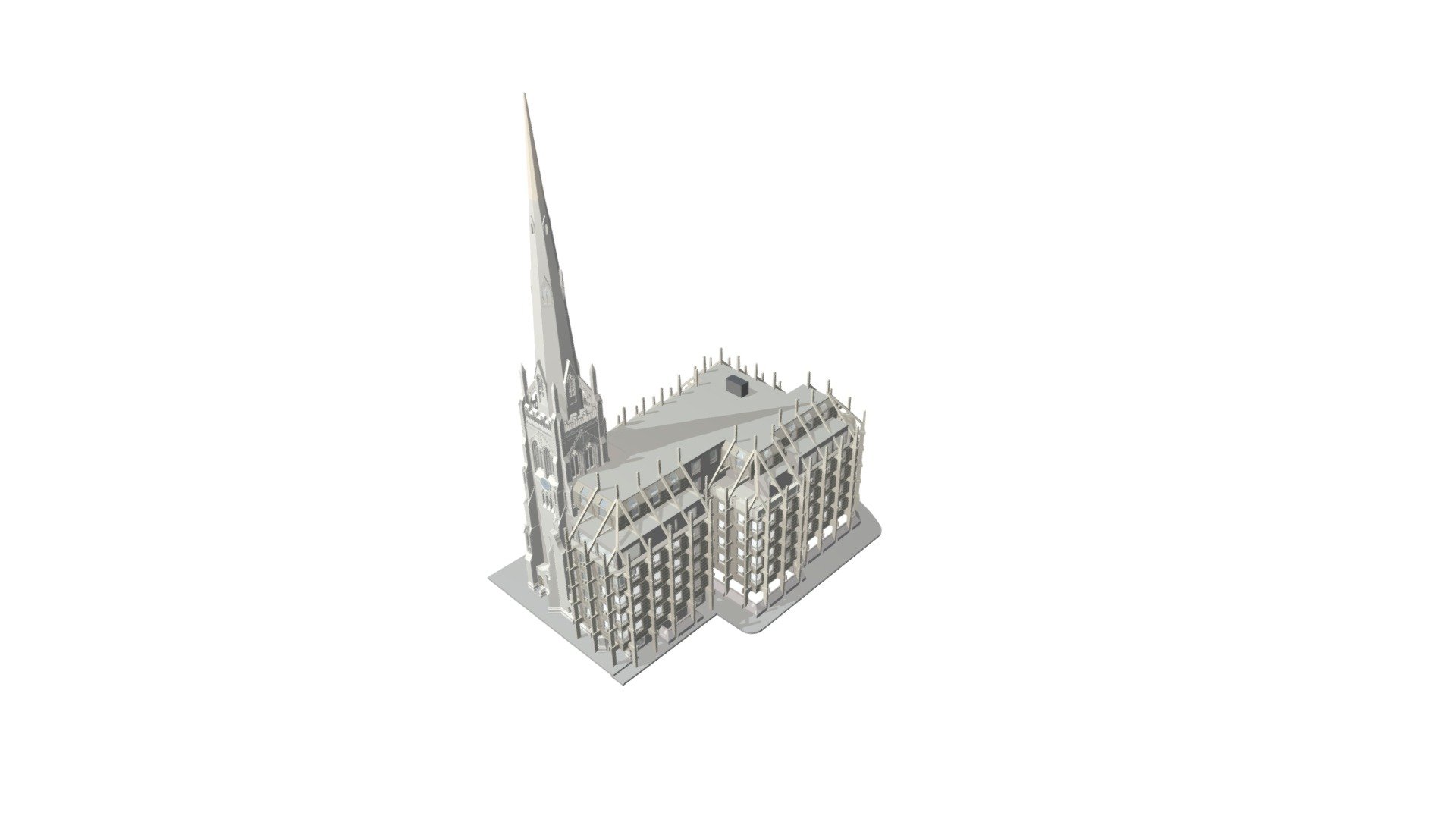 Spire House - 3D Building Model (E,C) - 3D model by Holding Page ...