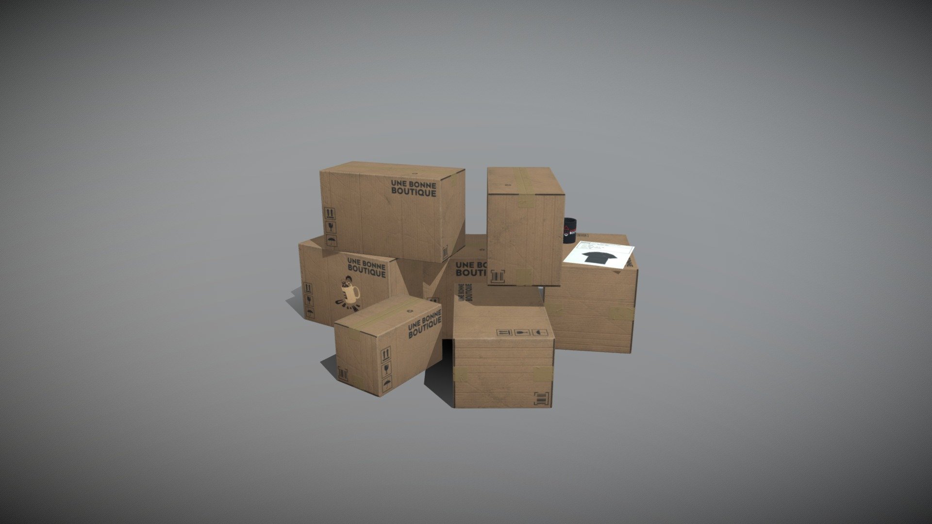 CARTON STOCK #2940 - 3D model by UBgaMe.SAV (@UBMSAV) [b871dd1] - Sketchfab