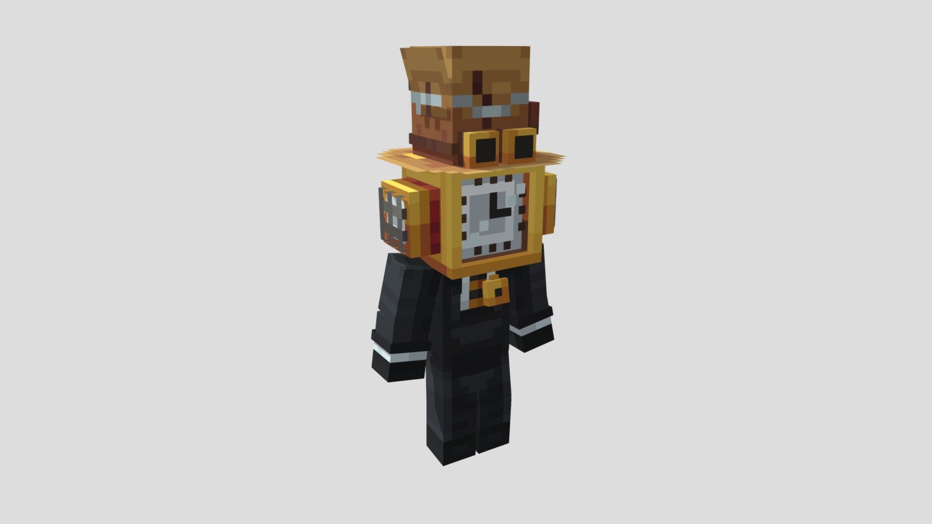 Clock man - 3D model by Lemon 🍋 (@onlylemons) [b87254d] - Sketchfab