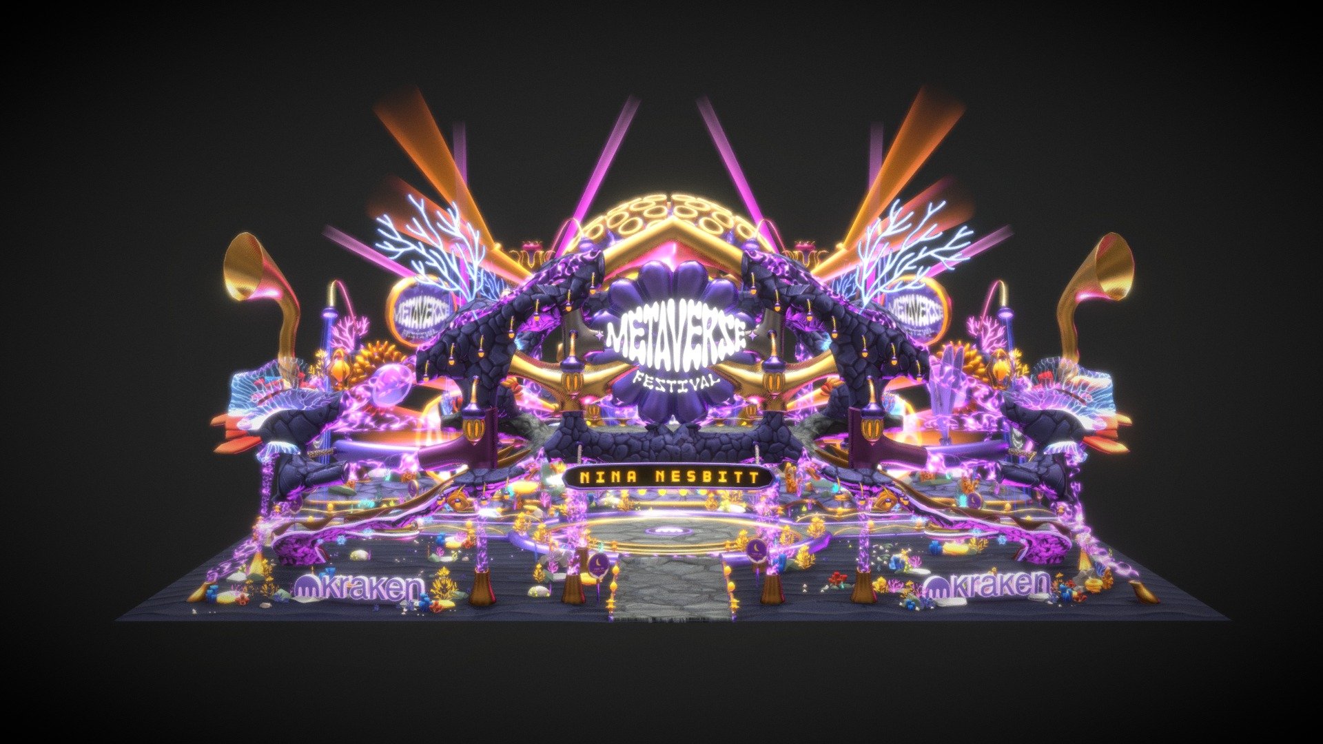 Decentraland Metaverse Festival - Water Stage - 3D model by ...