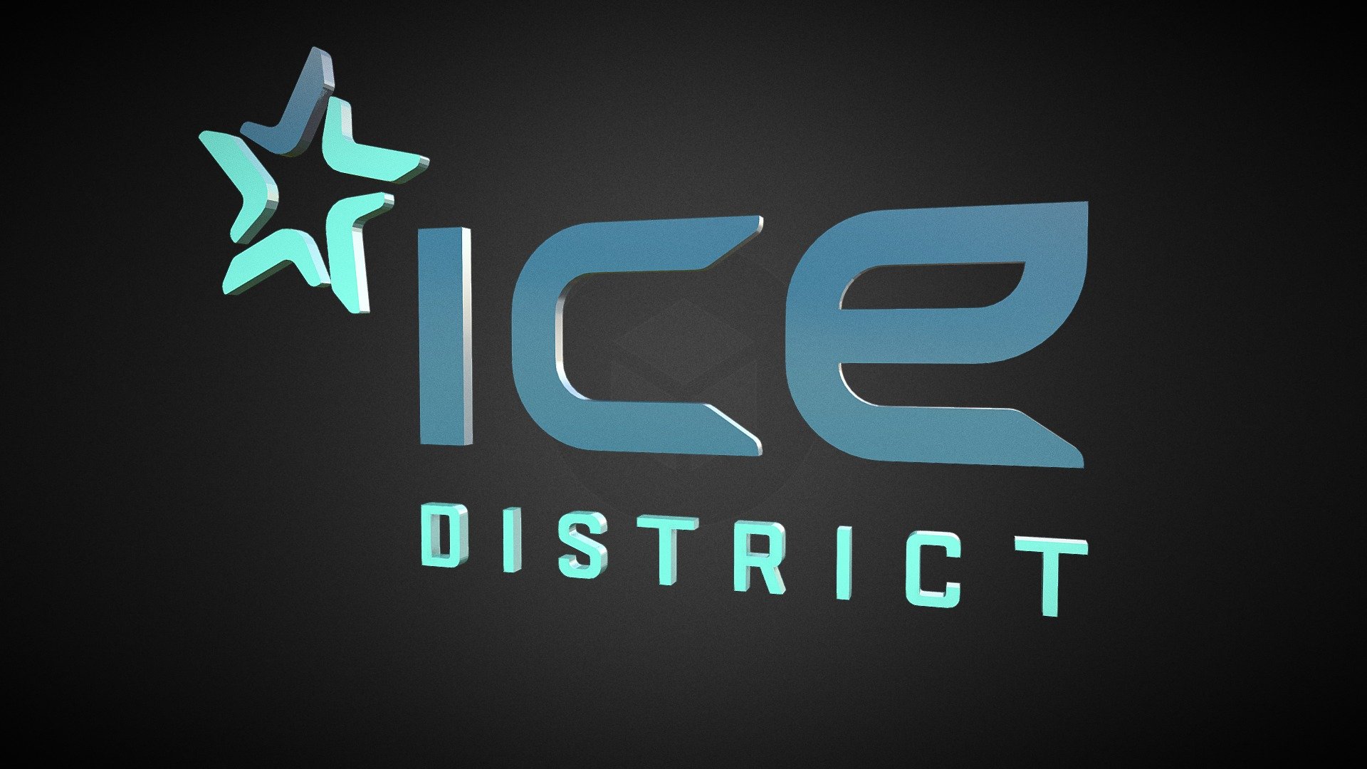 Logo "Ice District" - Buy Royalty Free 3D model by luminou_CS (@luminou ...