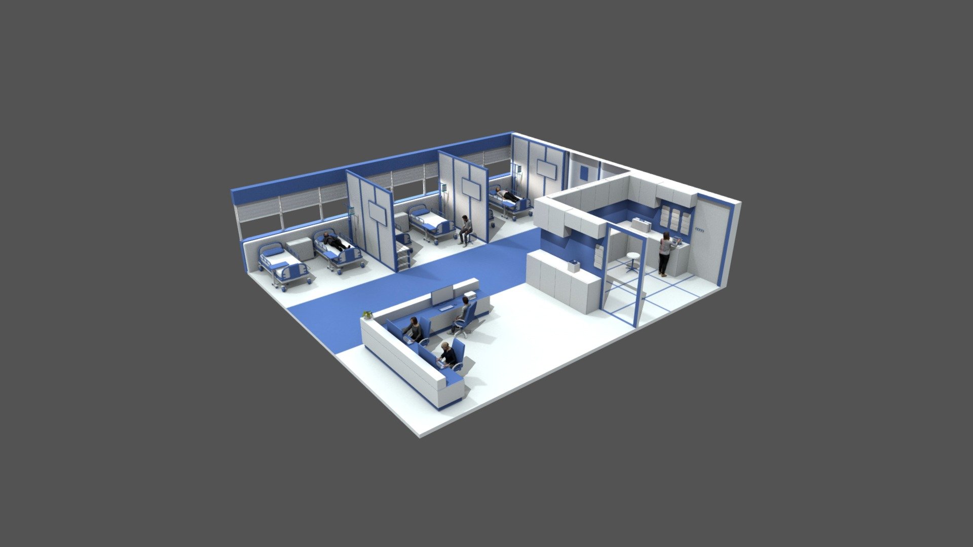 Hospital scene - 3D model by Digital Apple (@digitalapple) [b875520 ...