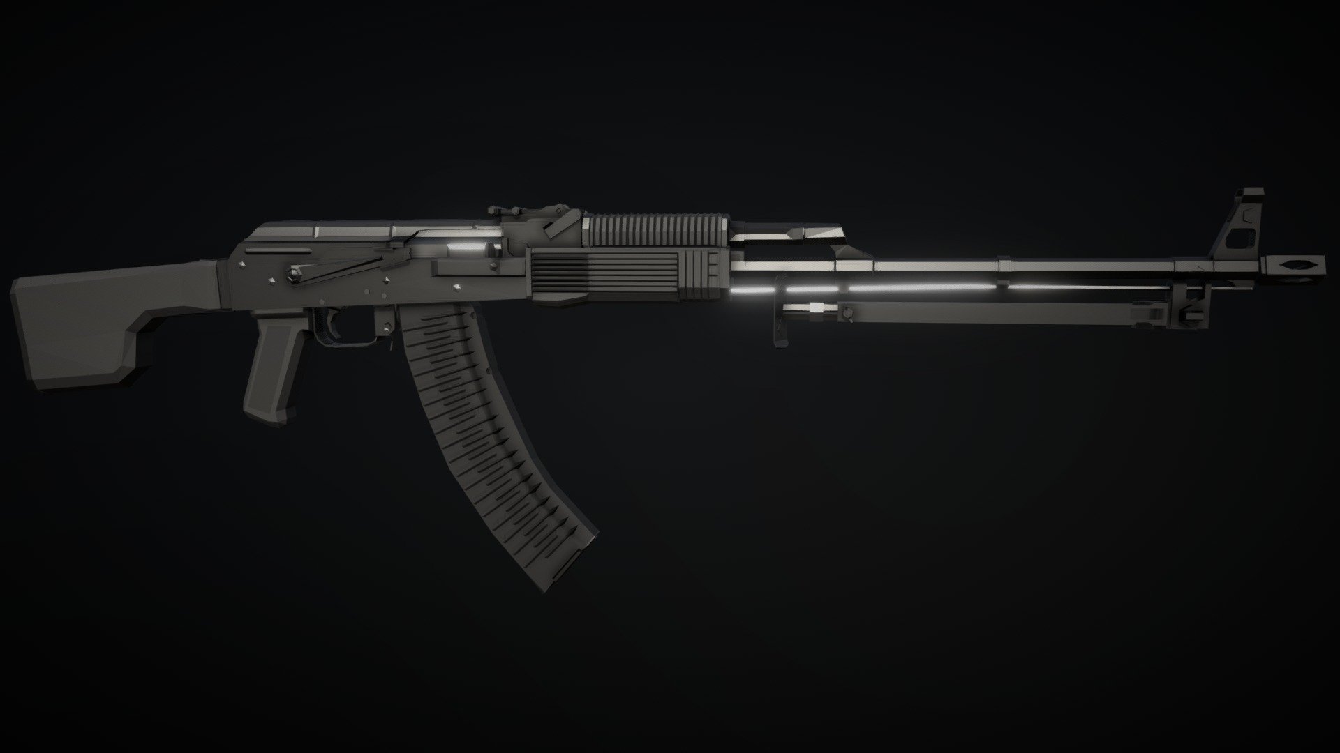 Low-Poly RPK-74m - Download Free 3D model by notcplkerry [b8759f2] - Sketchfab