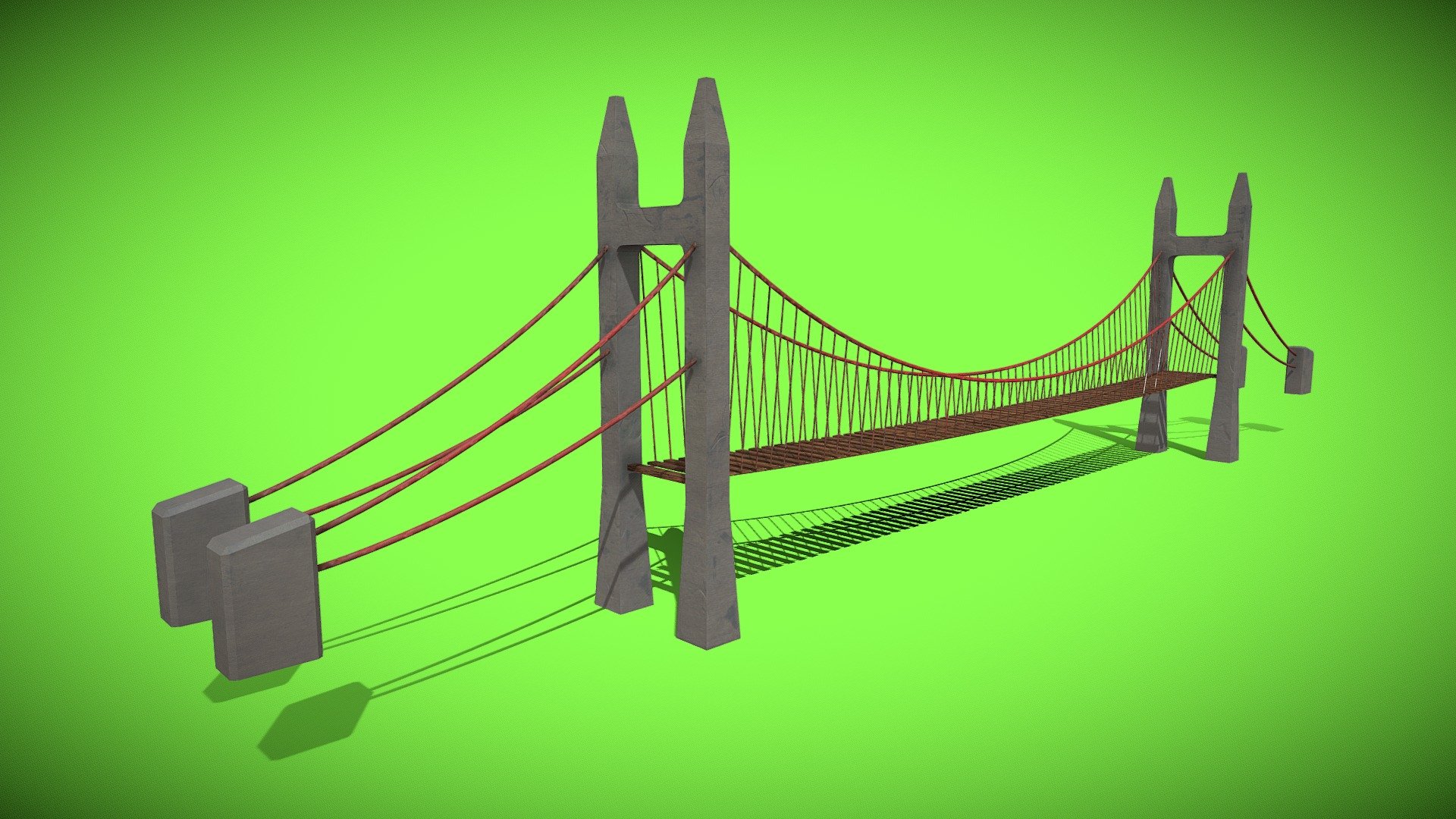 Hanging Bridge Low Poly - Download Free 3D model by AnshiNoWara NG+ ...