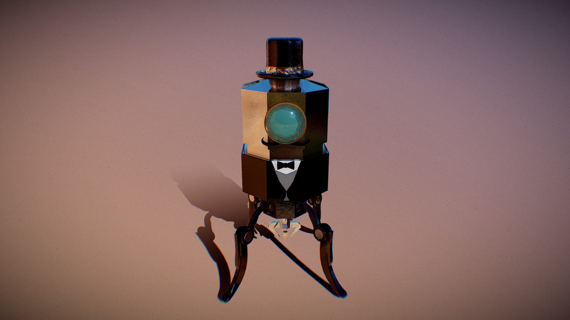 Posh robot - Download Free 3D model by Sulfuric Arts (@lobsterfuric ...