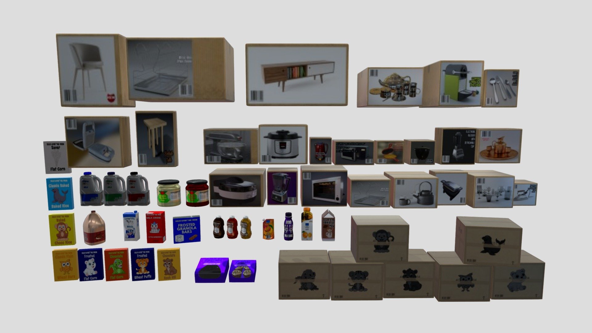 Boxed Goods for Soda Supermarket - 3D model by Lady Lion Studios ...