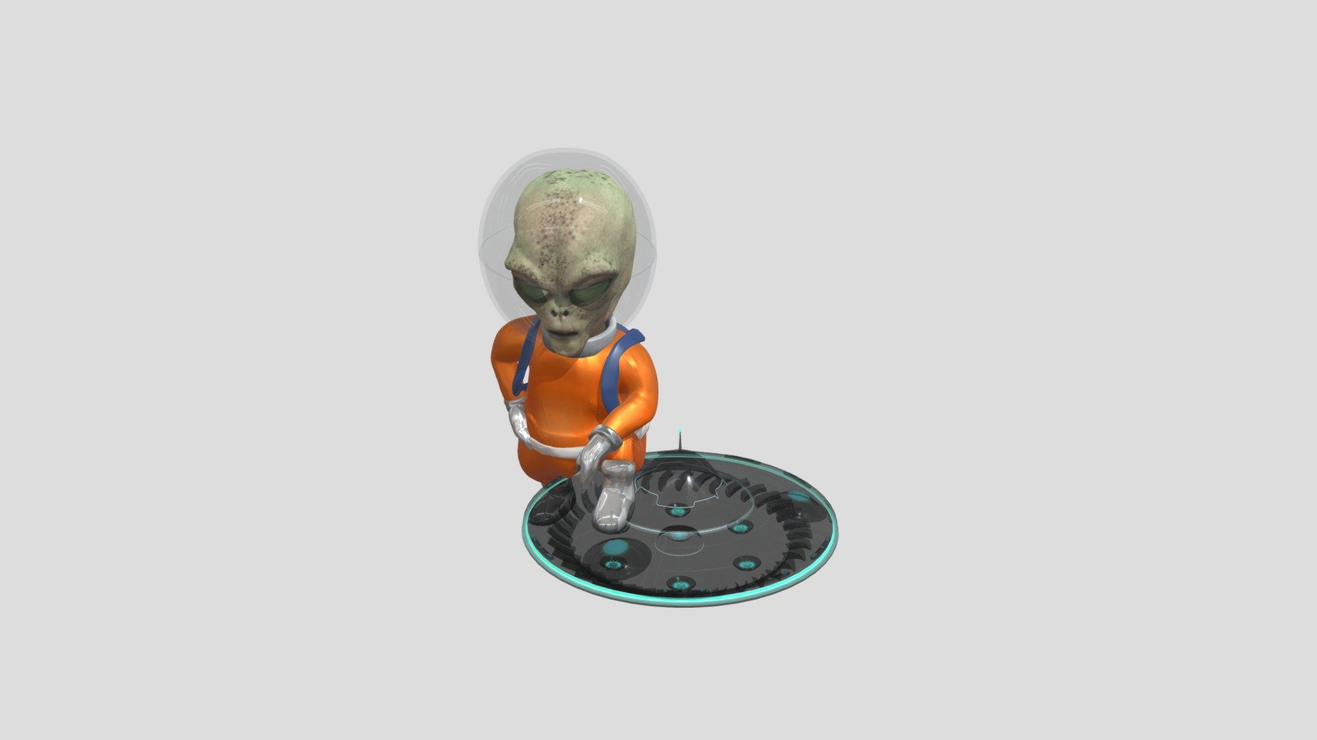 Alien with UFO - Download Free 3D model by smolnikovd00 [b8856de ...