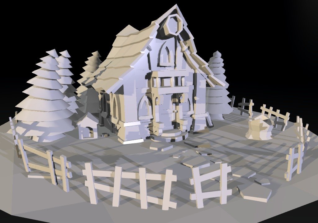 Stylized House - 3D model by Gran (@lividgrain) [b8858a7] - Sketchfab