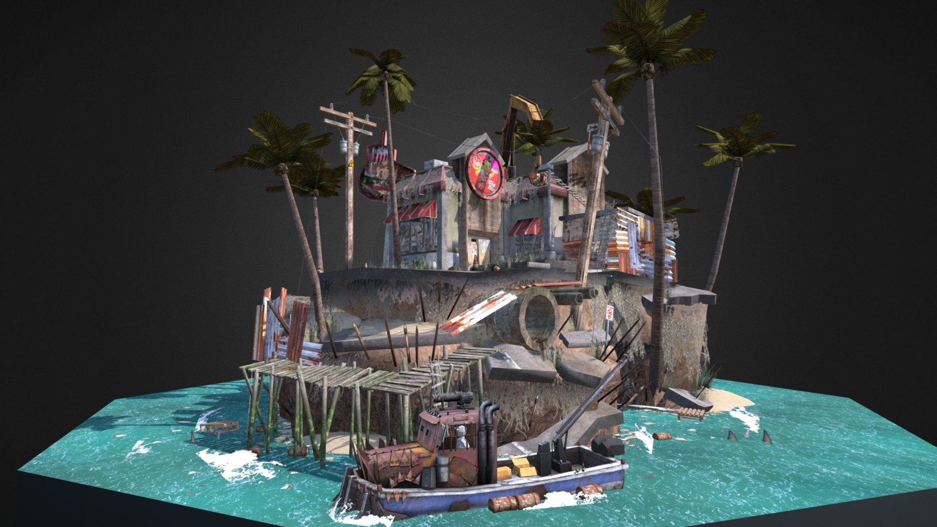 DAE Diorama - Rustborn - Download Free 3D model by Pablo Davis Alvarez ...