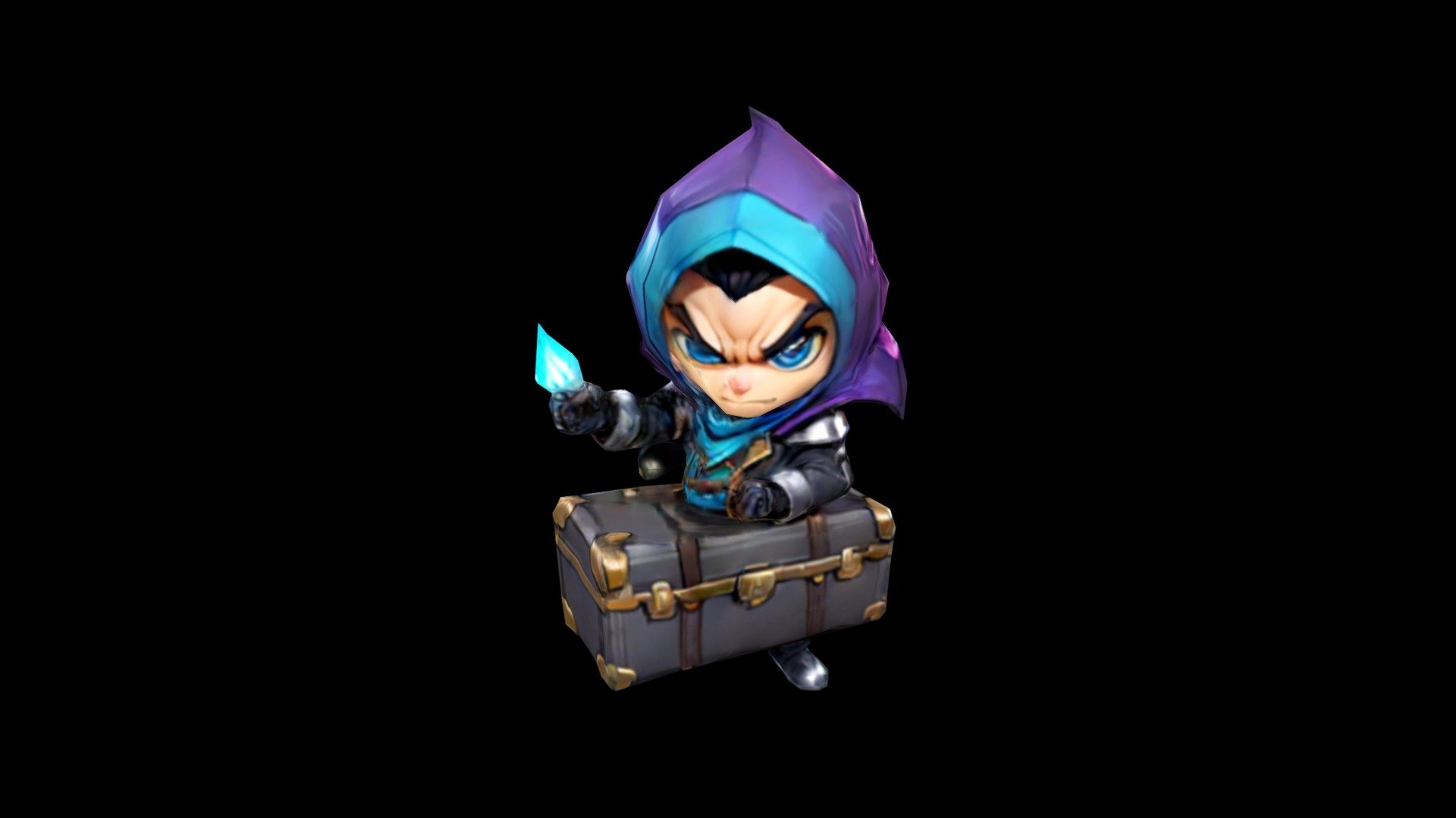 An angry wizard, dressed in blue and purple robe - Download Free 3D ...